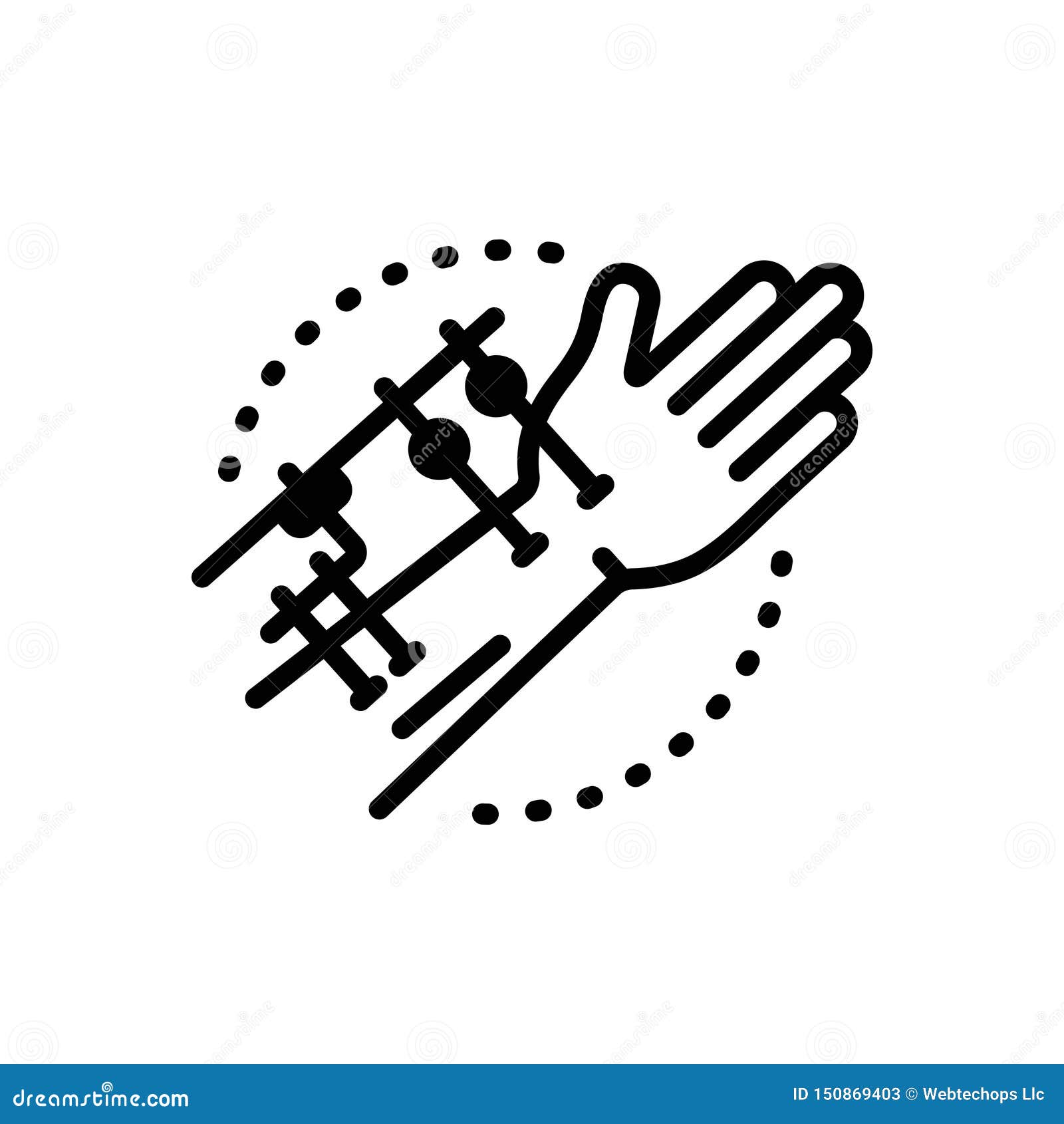 Black Solid Icon for Fixation, Joints and Surgeon Stock Vector ...