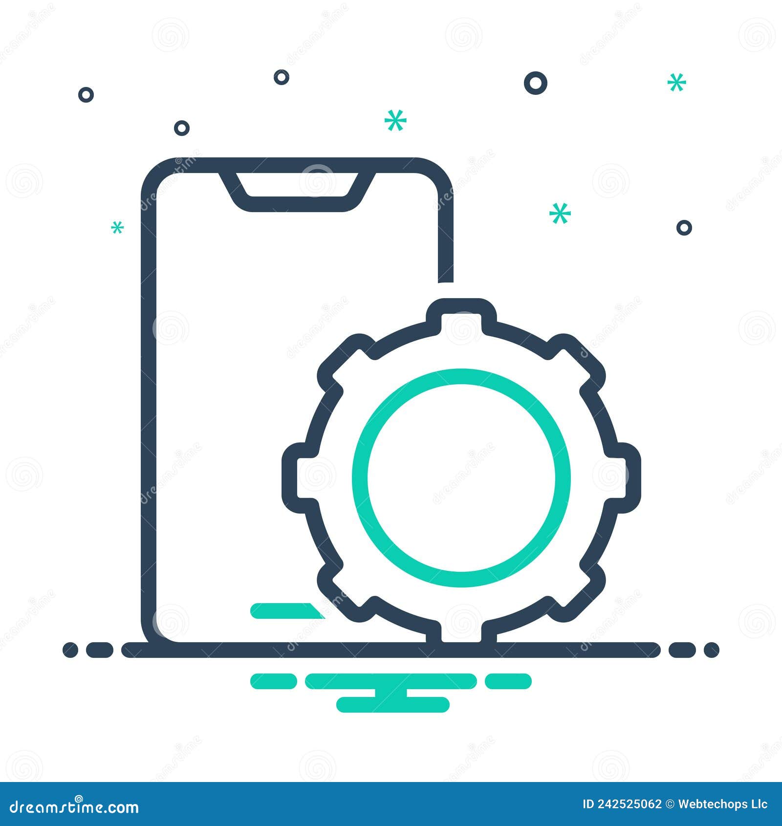 Mix Icon for Fixes, Phone and Repair Stock Vector - Illustration of ...