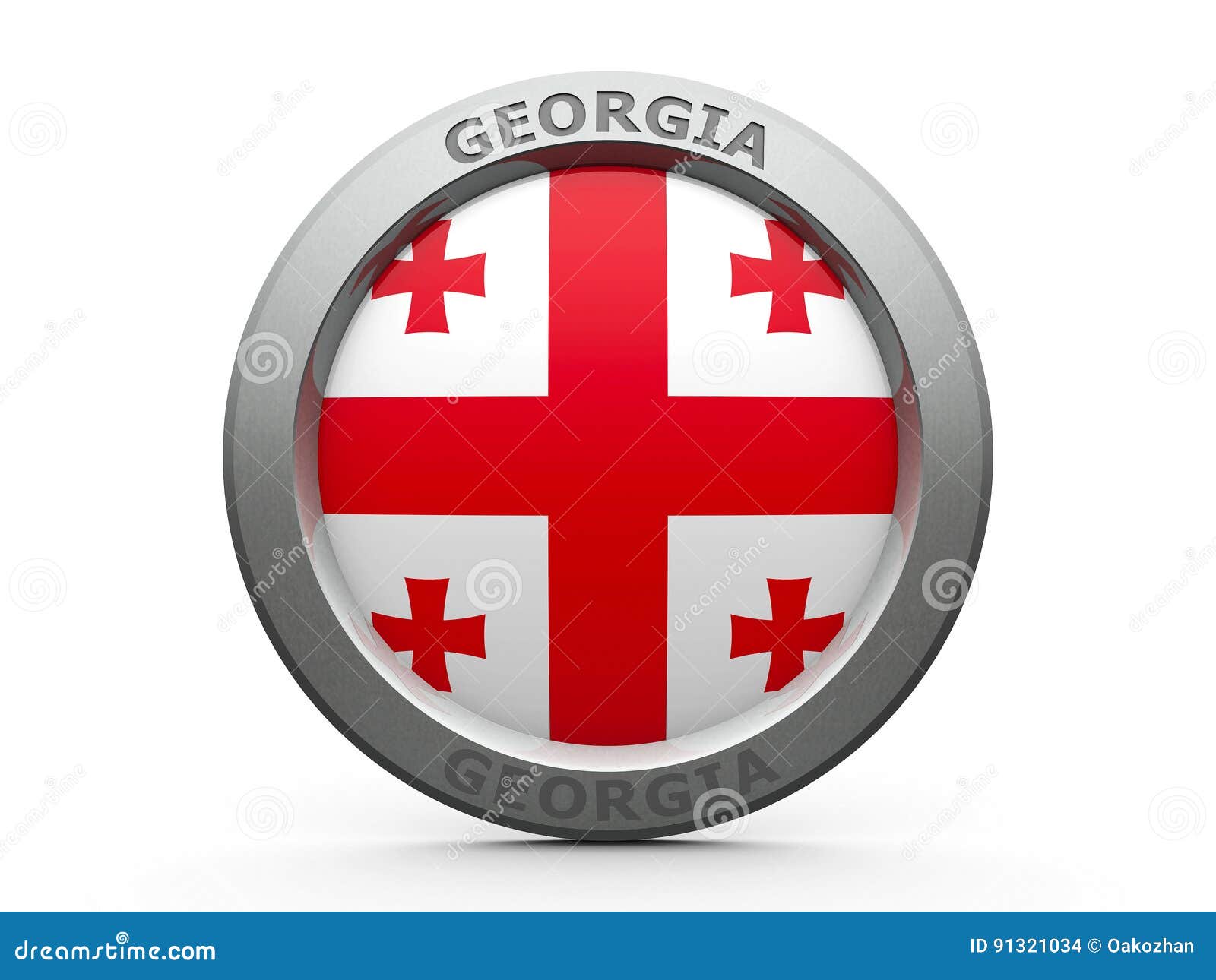 Icon - Flag of Georgia stock illustration. Illustration of five - 91321034