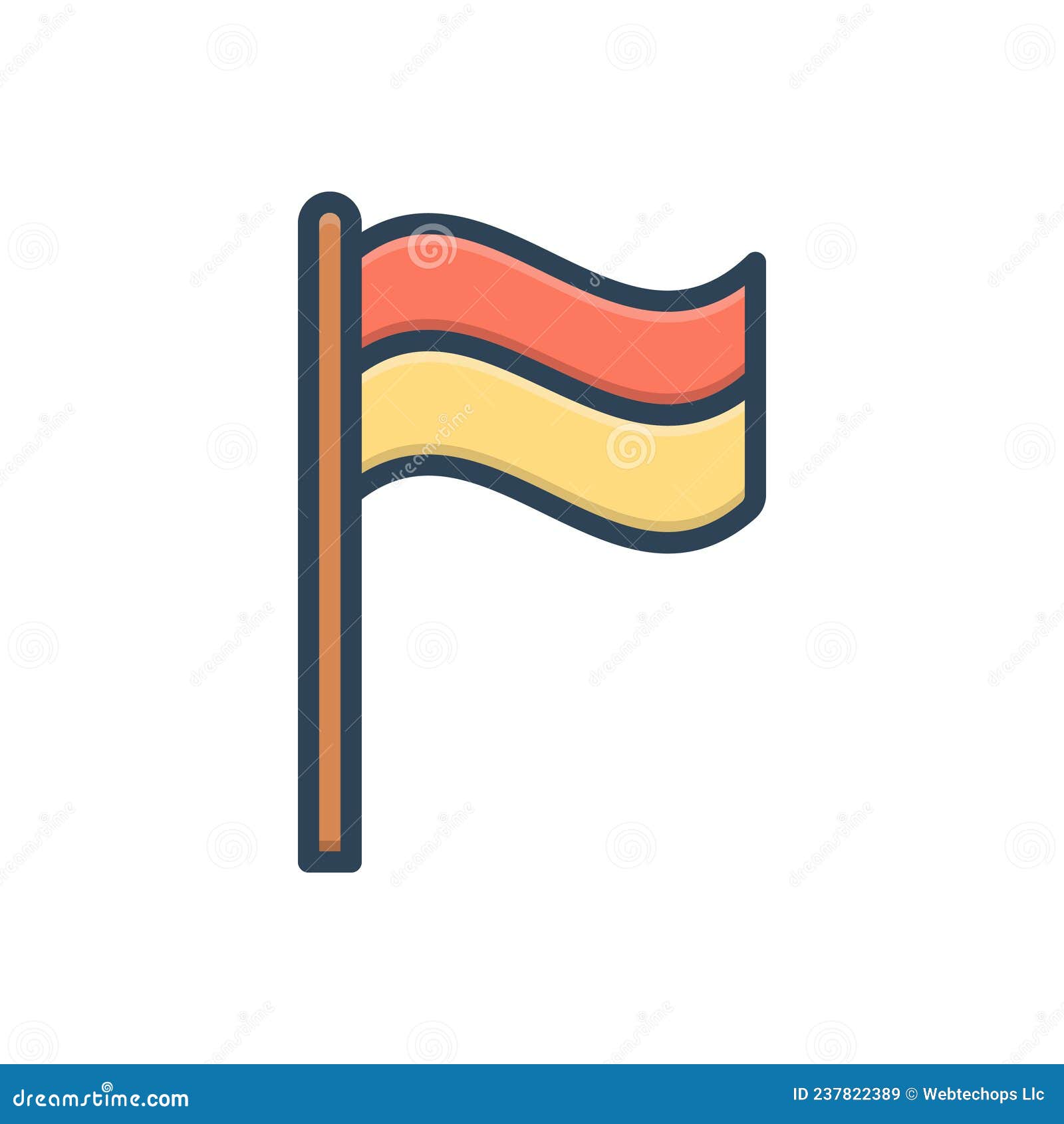 Color Illustration Icon for Flag, Mark and Location Stock Illustration ...