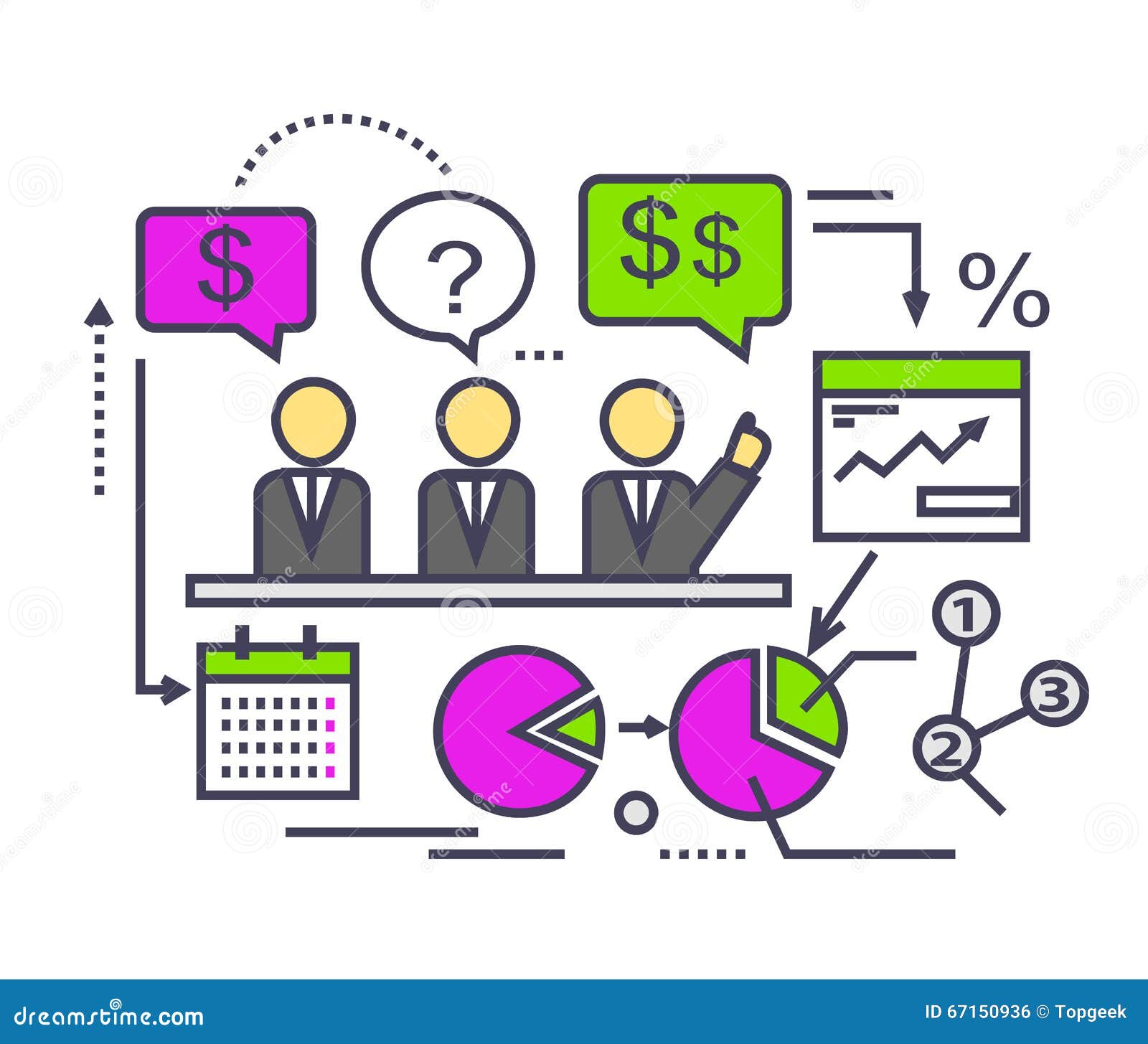 Icon Flat Style Design Performance Analysis Stock Vector - Illustration ...