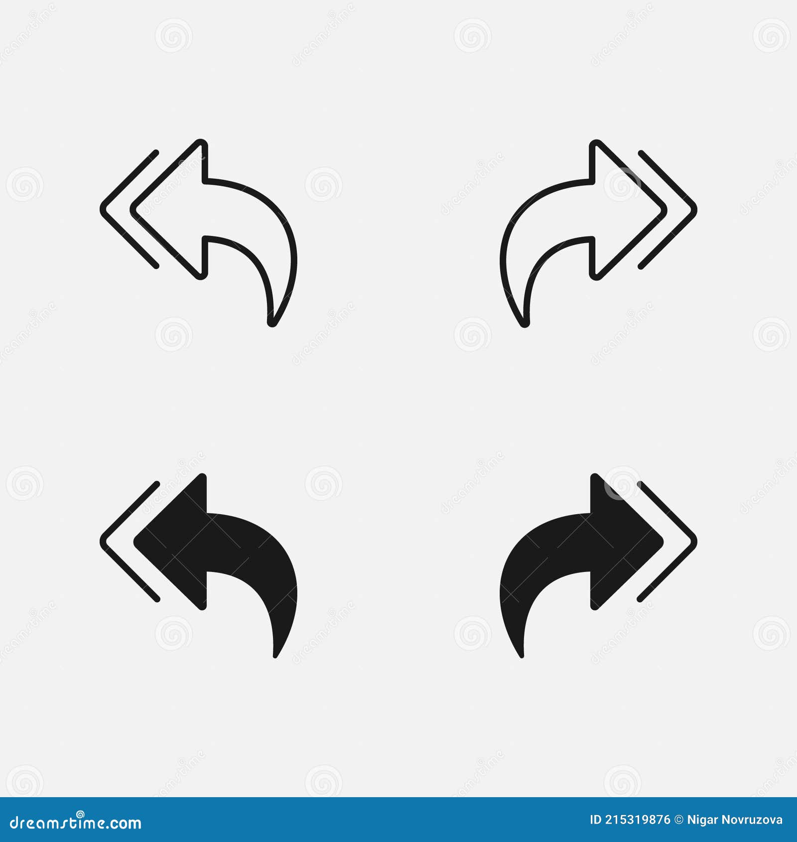 Previous and Next Icon Flat Vector. Arrow, Direction Symbol Vector ...