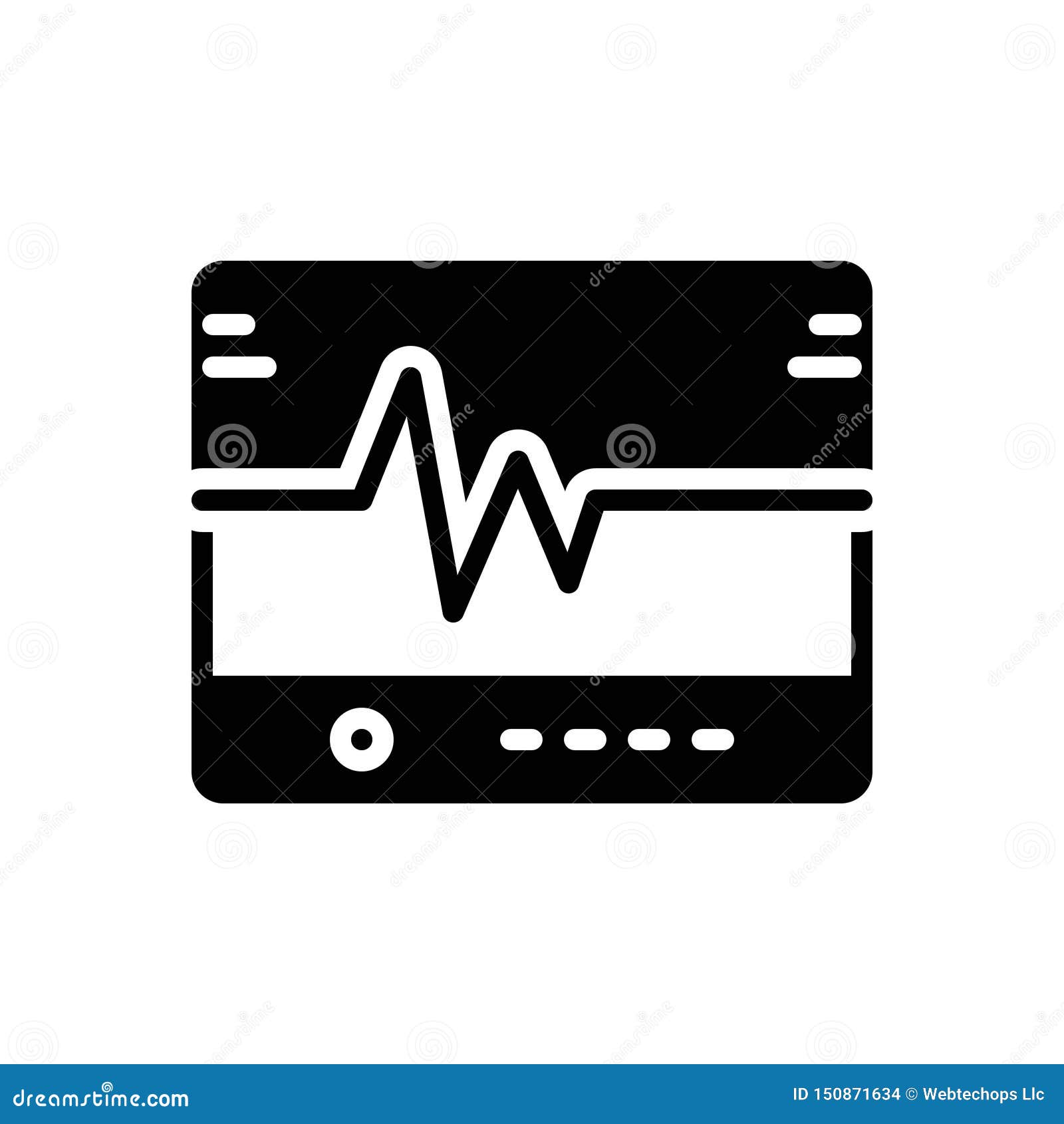 Black Solid Icon for Flatlining, Lifeline and Ecg Stock Vector - Illustration of lifeline, sign ...