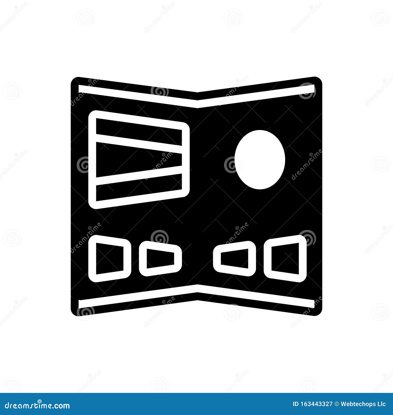 Black Solid Icon for Flexible Display, Resilient and Pliable Stock ...