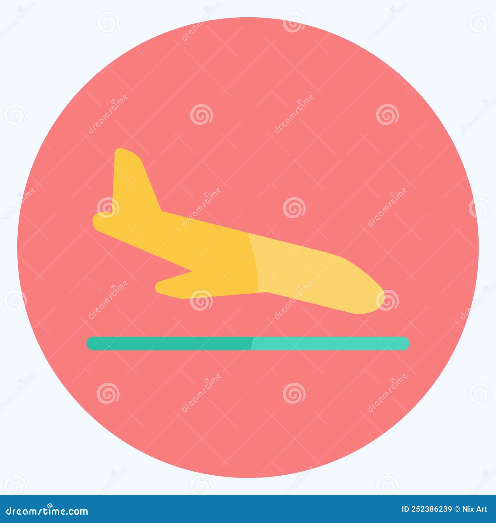 Icon Flight Land. Suitable for Infographics Symbol. Flat Style. Simple ...