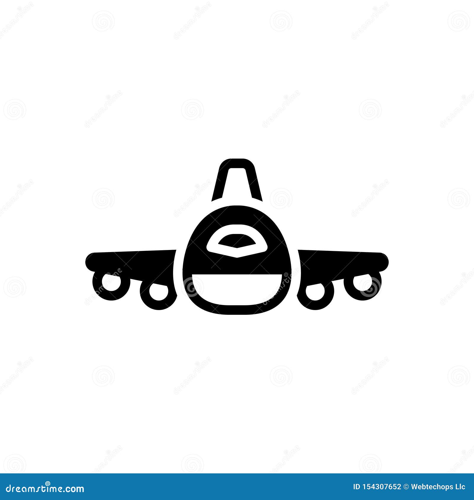 Black Solid Icon for Flight, Plan and Aeroplane Stock Illustration ...
