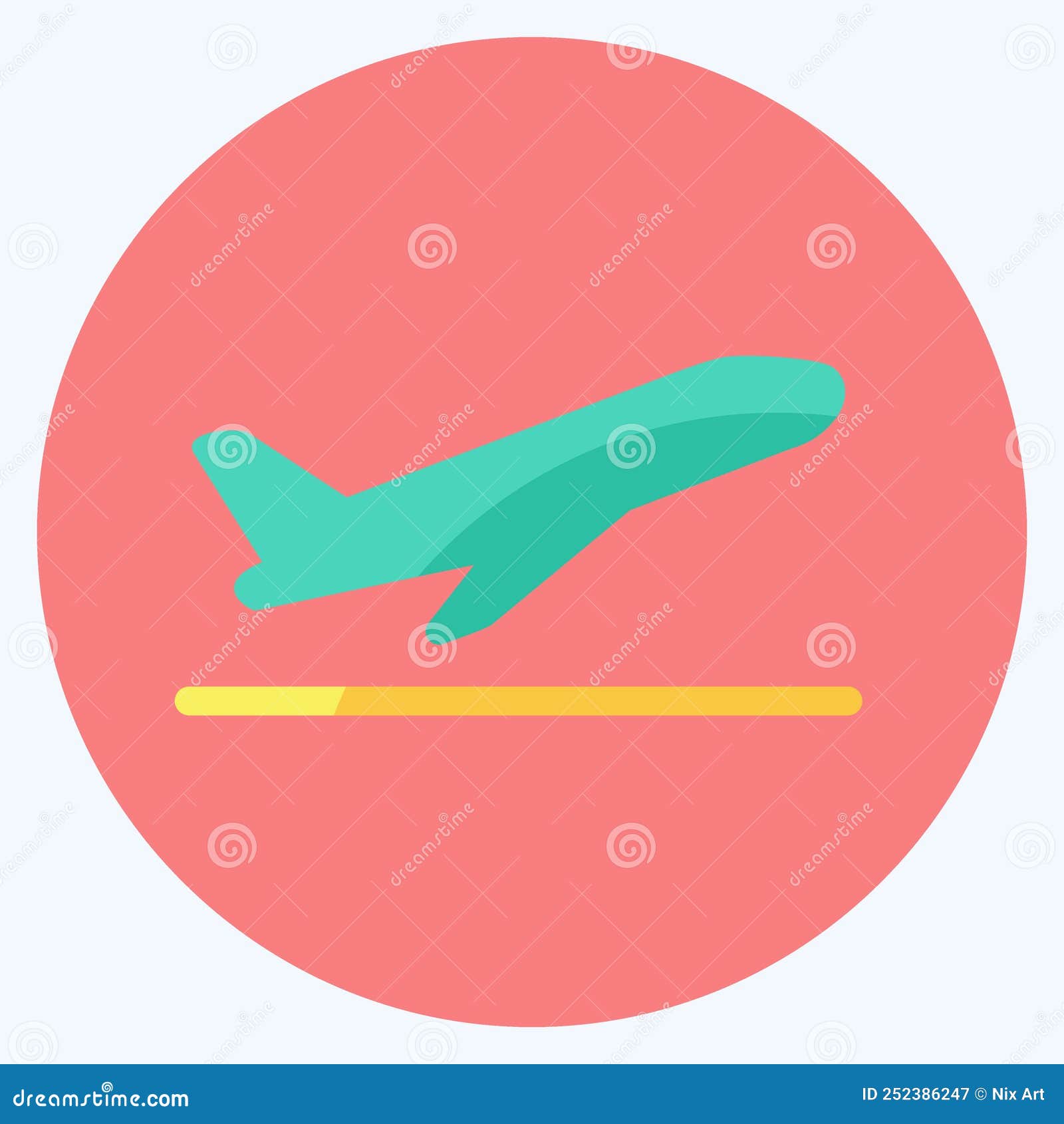 Icon Flight Takeoff. Suitable for Infographics Symbol. Flat Style ...