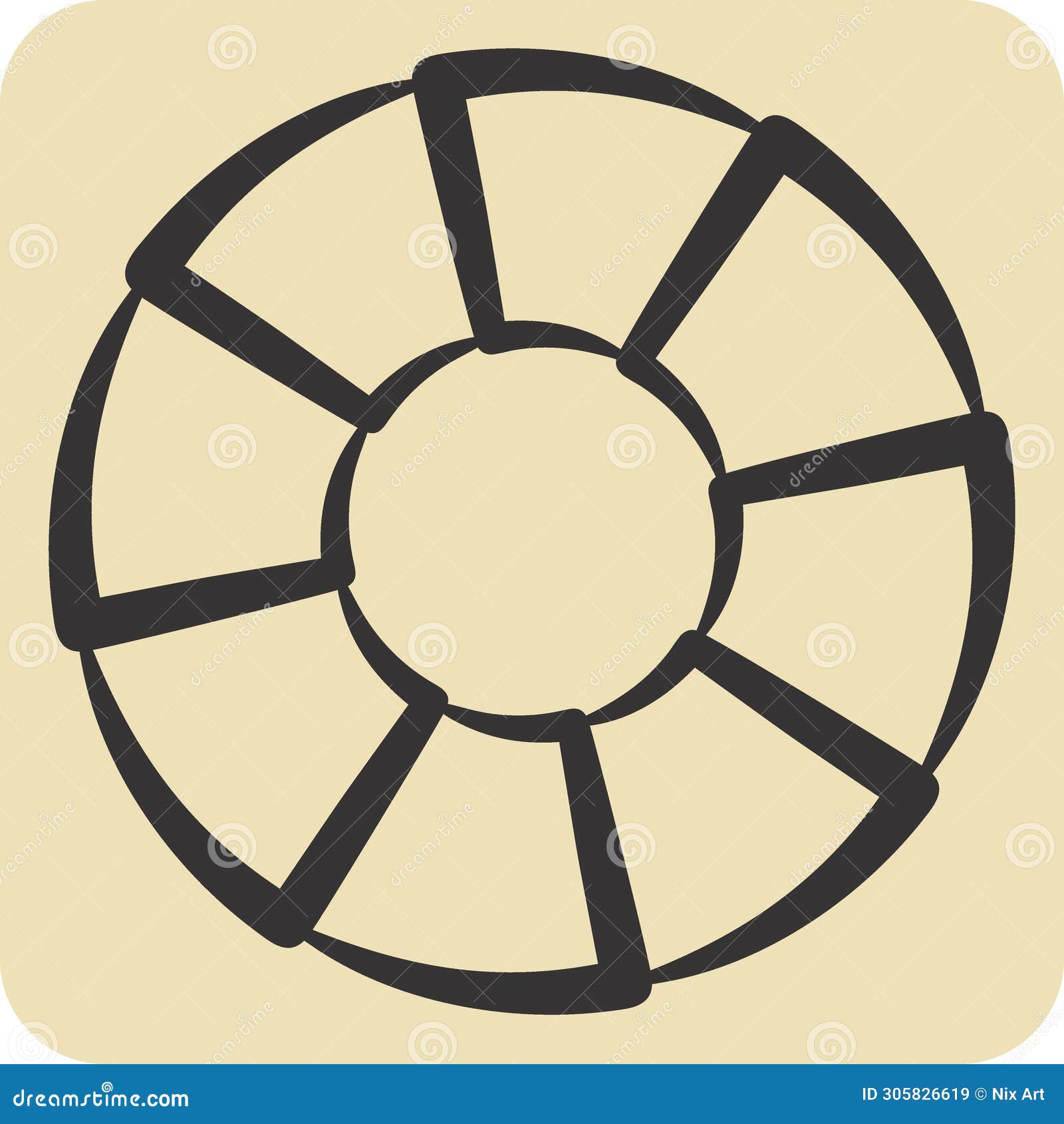 Icon Float. Related To Ring Symbol. Hand Drawn Style. Simple Design ...