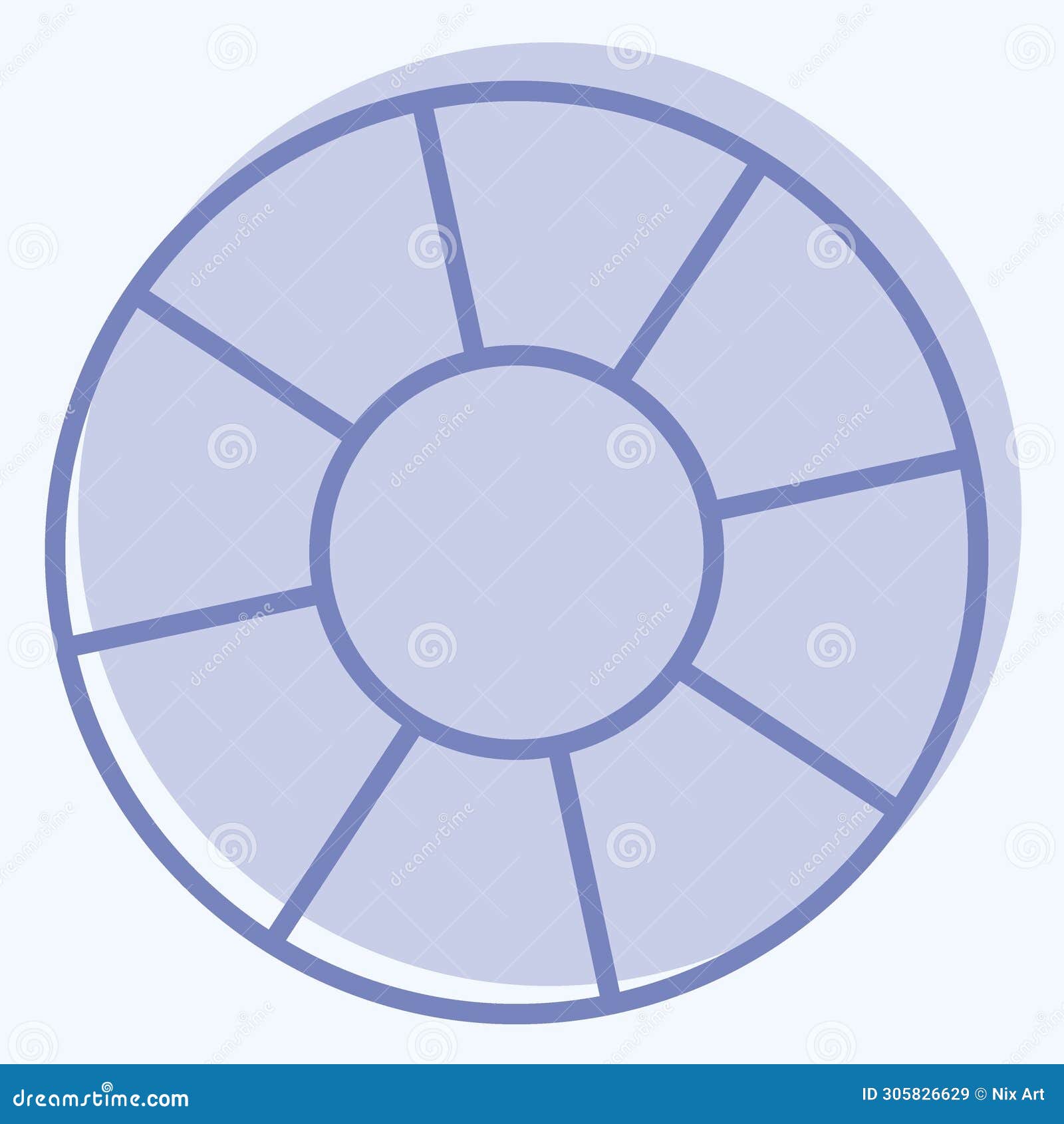 Icon Float. Related To Ring Symbol. Two Tone Style. Simple Design ...