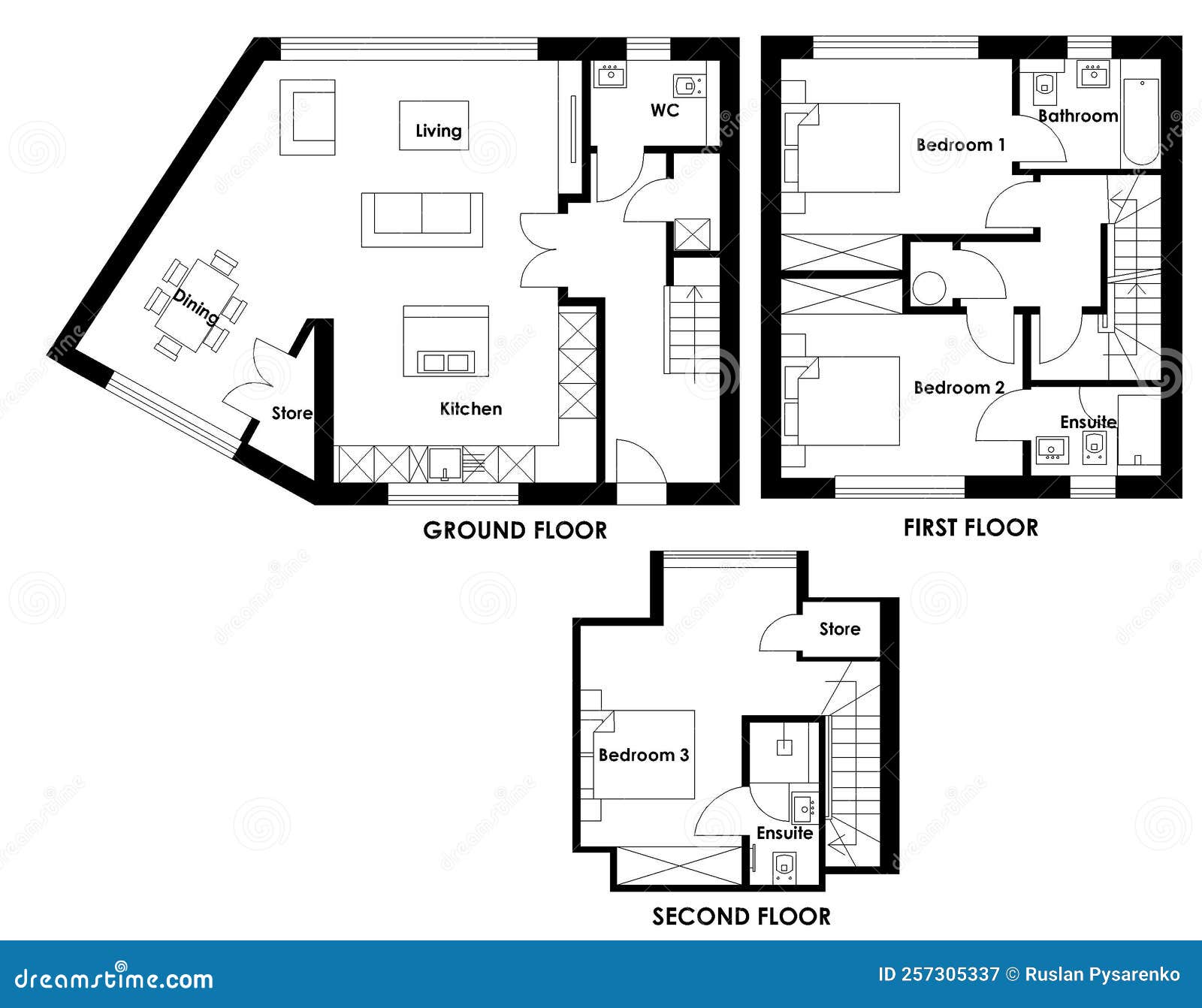 Icon Floorplan. Example Floorplan. House Plan Icon. Royalty-Free Stock ...