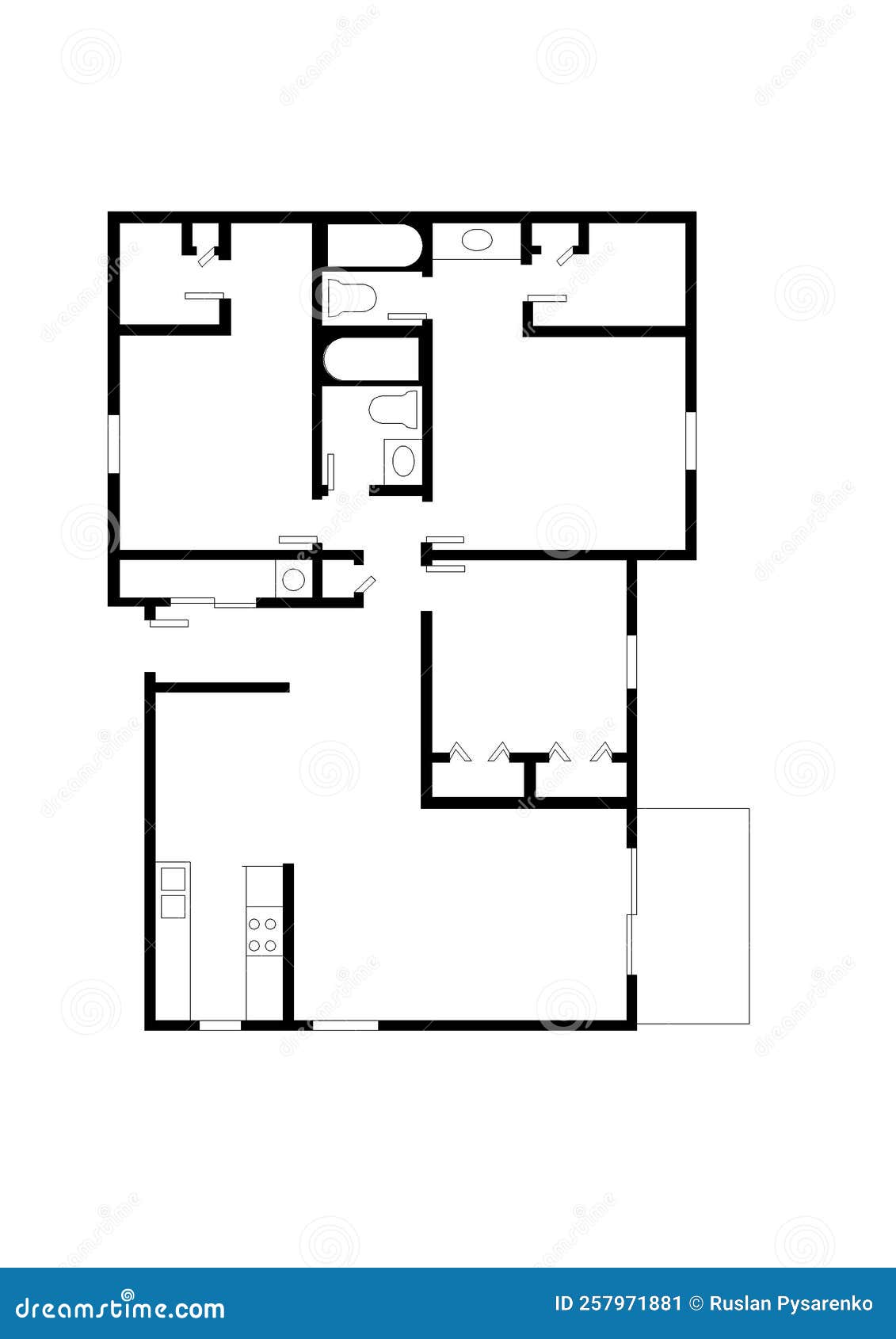 Icon Floor Plan. Example Floor Plan. House Plan Icon Stock Illustration ...