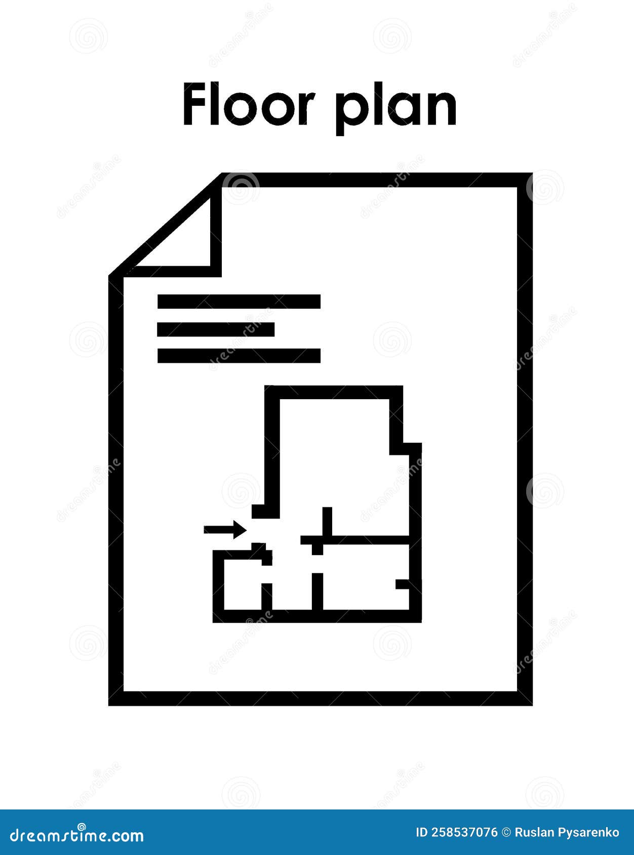 Icon Floor Plan. Example Floor Plan. House Plan Icon Stock Illustration ...