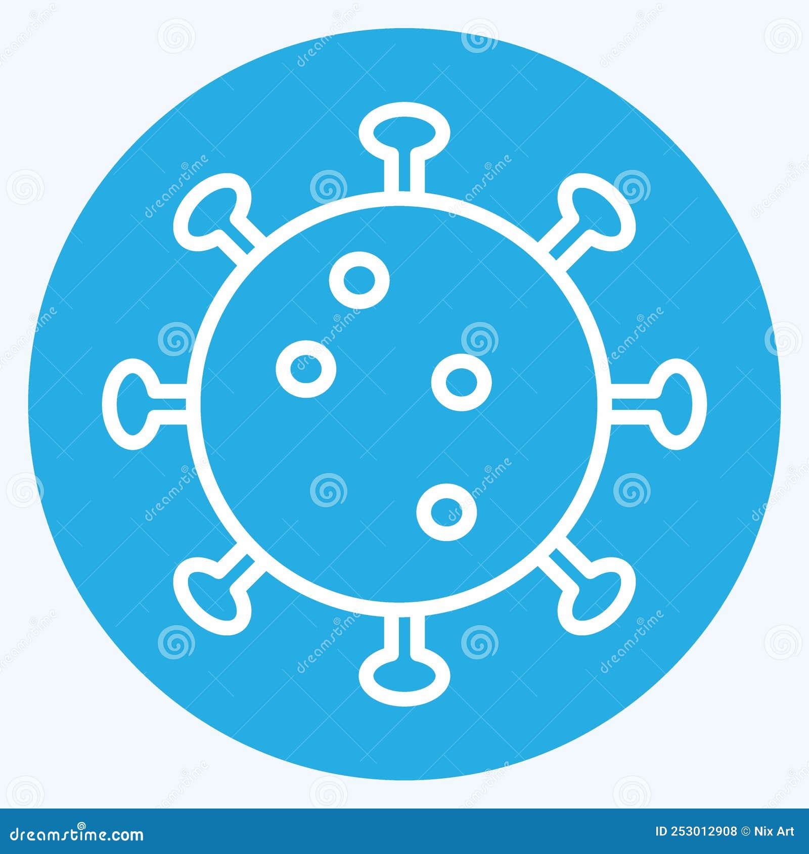 Icon Flu Virus. Suitable for Flu Symbol. Blue Eyes Style. Simple Design ...