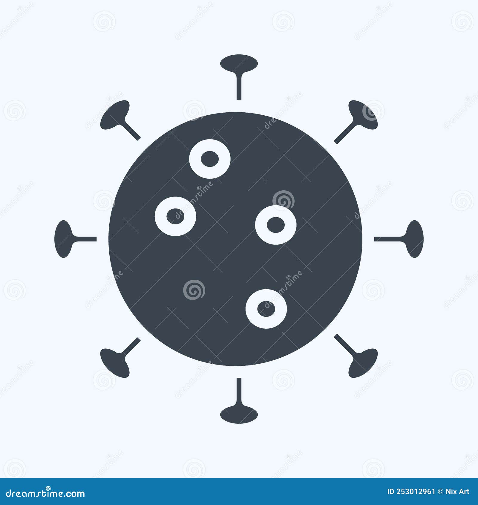 Icon Flu Virus. Suitable for Flu Symbol. Glyph Style. Simple Design ...