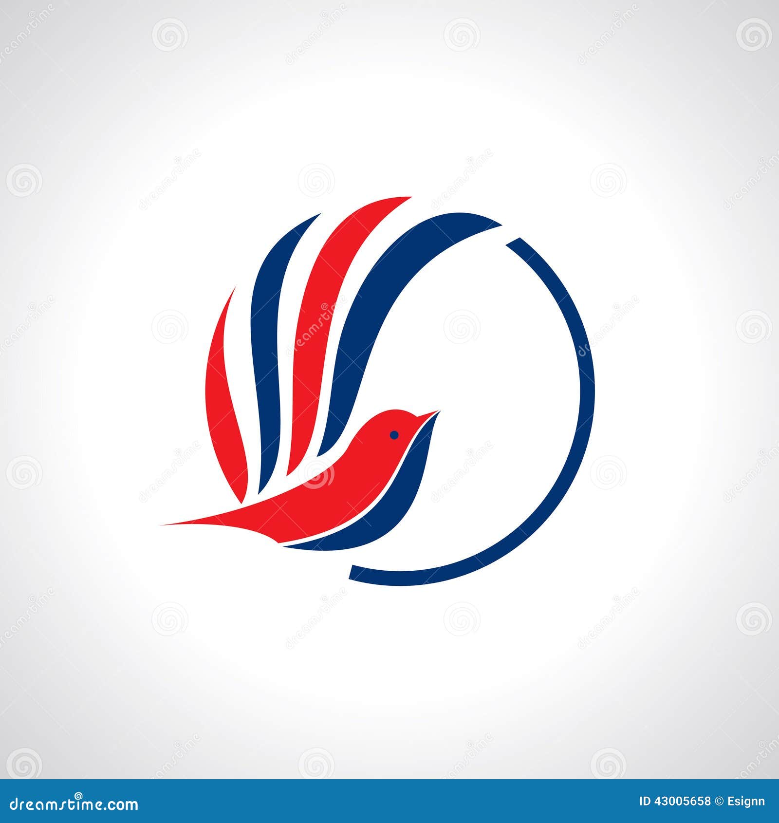 Icon of Flying Bird in a Circle Stock Vector - Illustration of modern ...