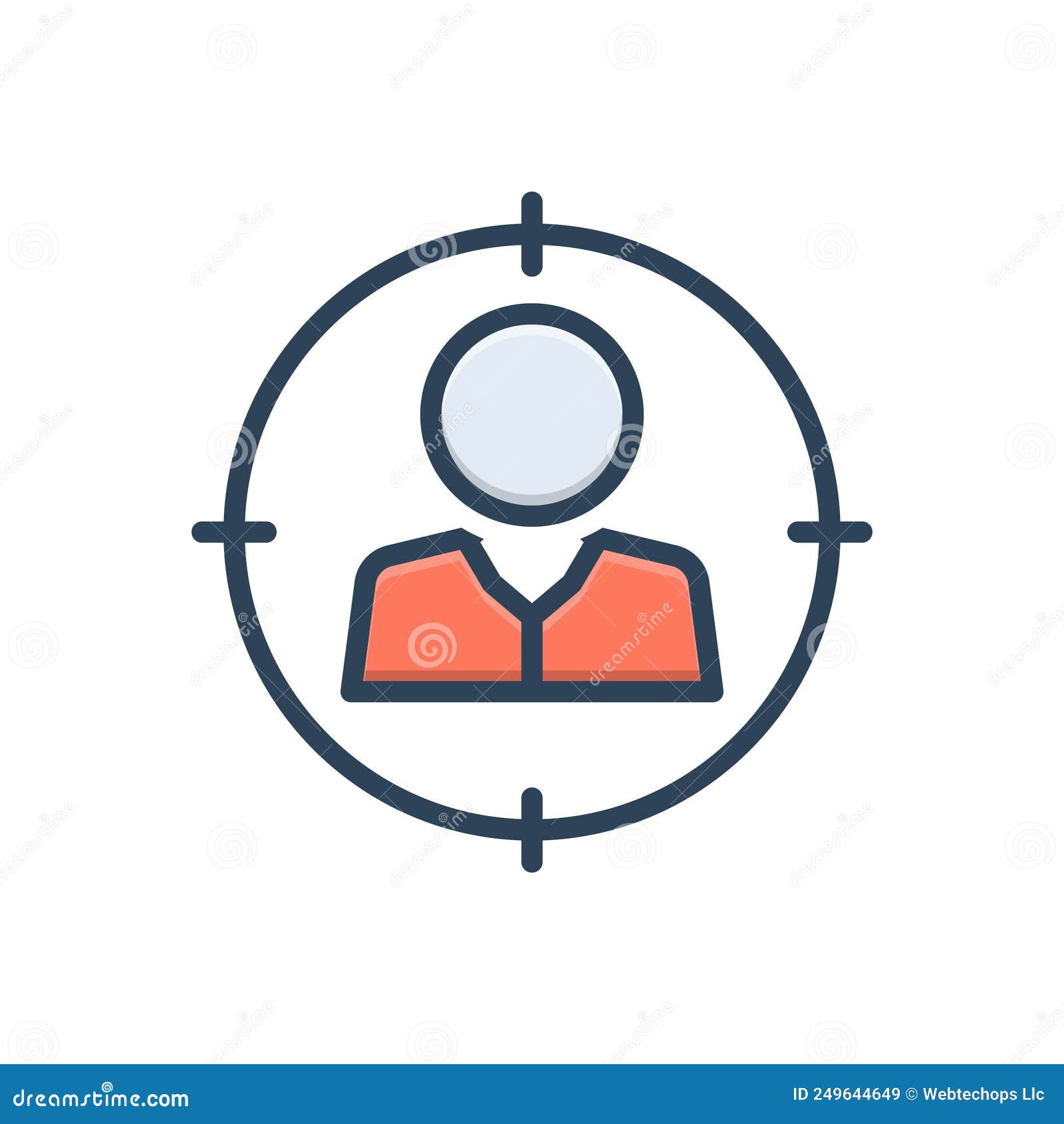 Color Illustration Icon for Focusing, Attract and Spotlight Stock ...