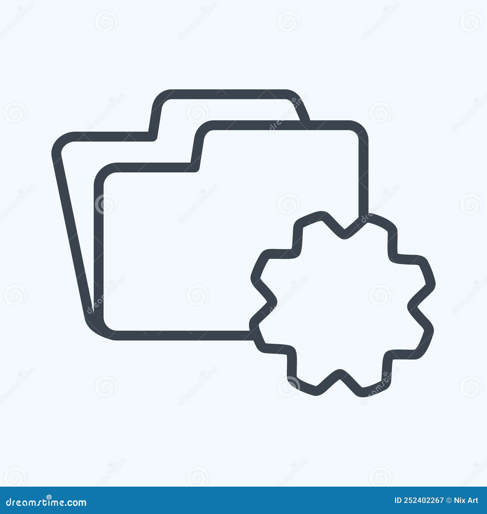 Icon Folder Settings. Suitable for Programming Symbol. Line Style ...