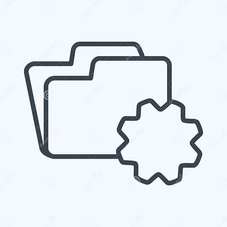 Icon Folder Settings. Suitable for Programming Symbol. Line Style ...