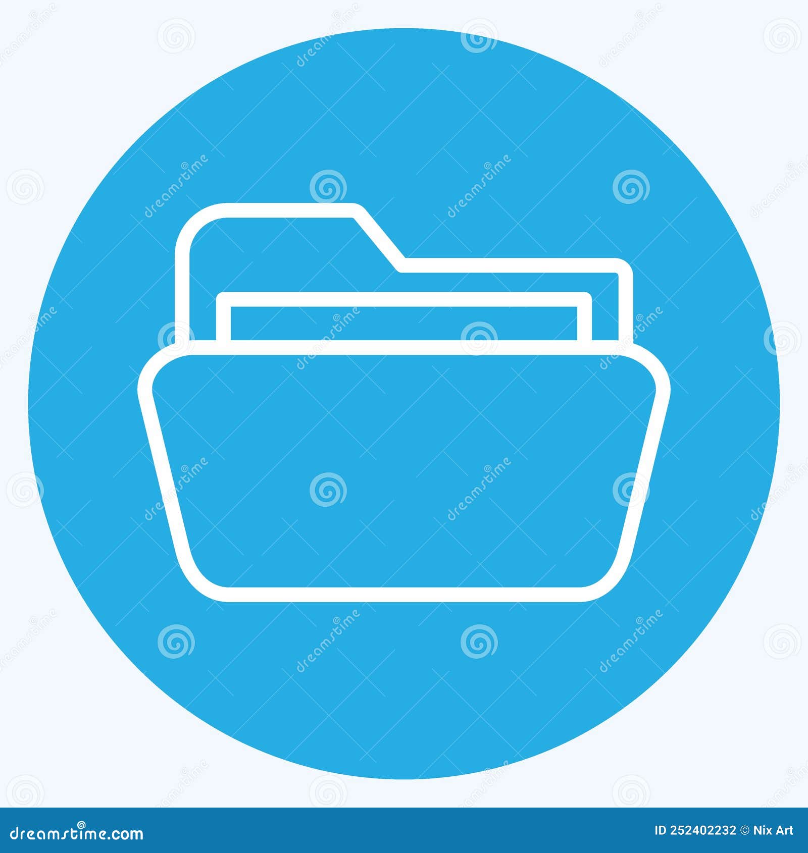 Icon Folder 2. Suitable for Web Interface Symbol. Blue Eyes Style ...