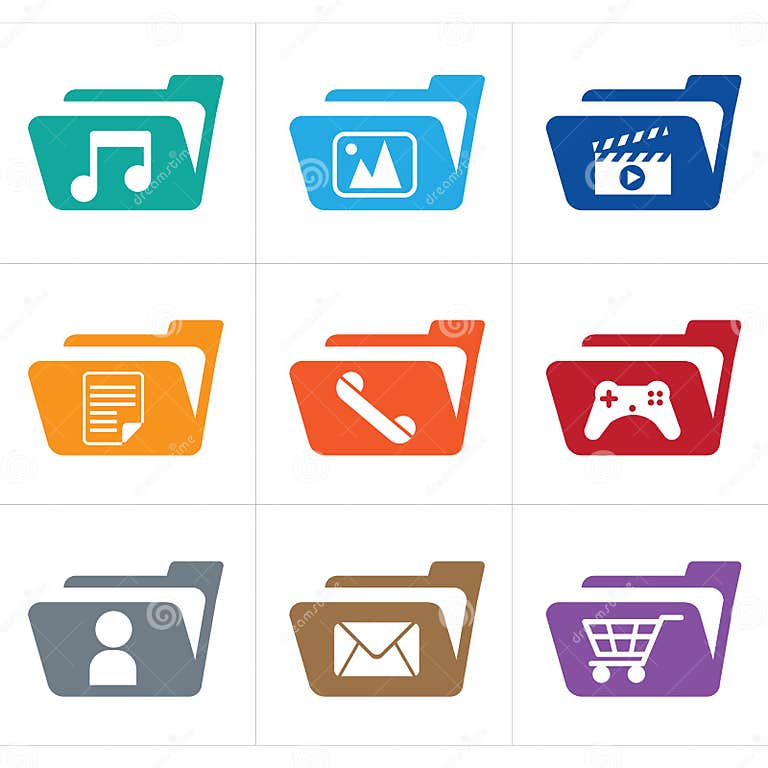 Icon folder stock vector. Illustration of game, interface - 42028945