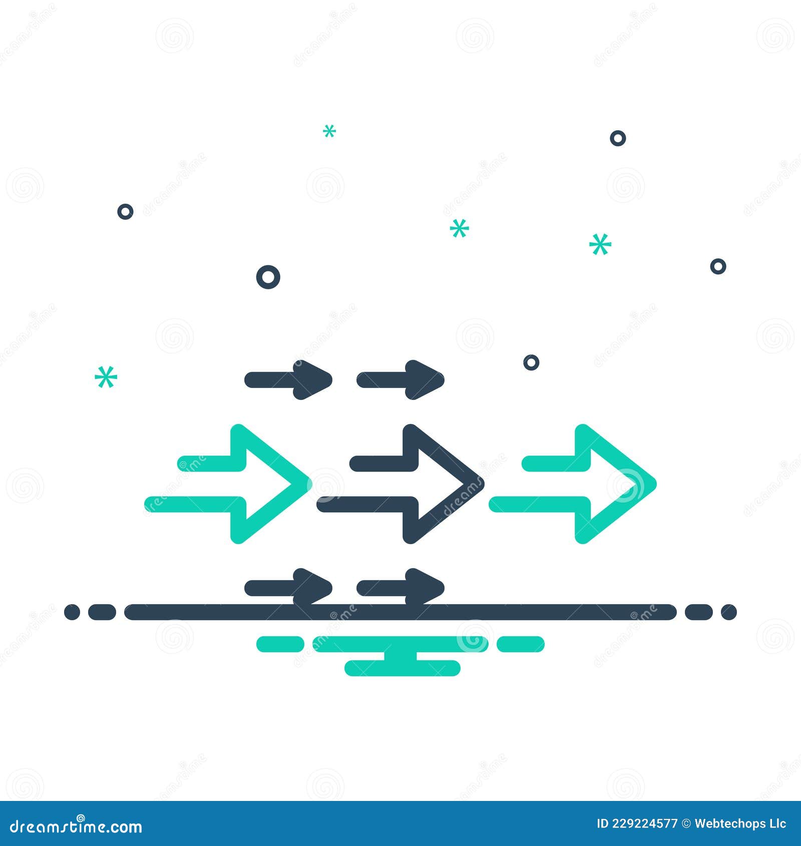 Follow Arrow Sign Or Leader, Choose Your Direction, Vector Cartoon ...