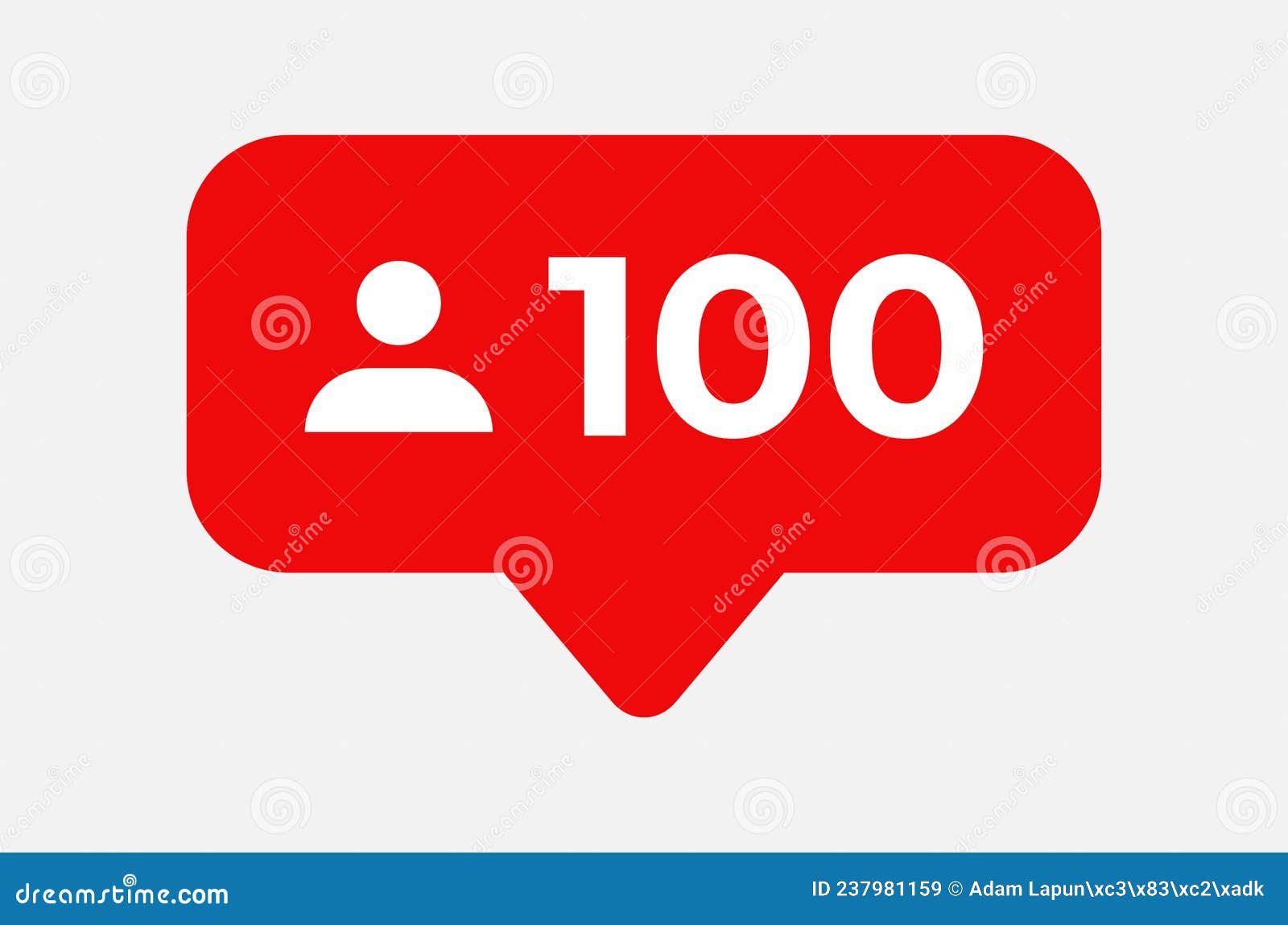 Icon of Follower Notification on Social Media Stock Vector ...