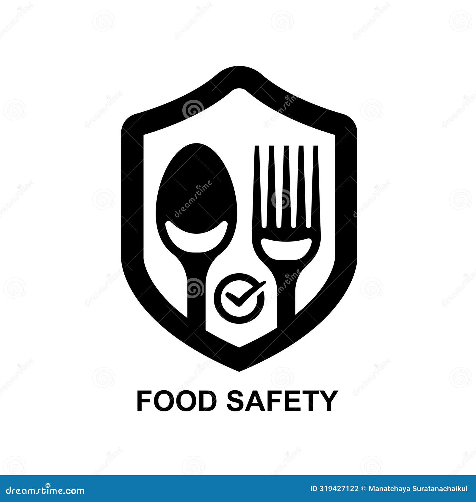 Food Safety Icon Isolated on Background Stock Illustration ...