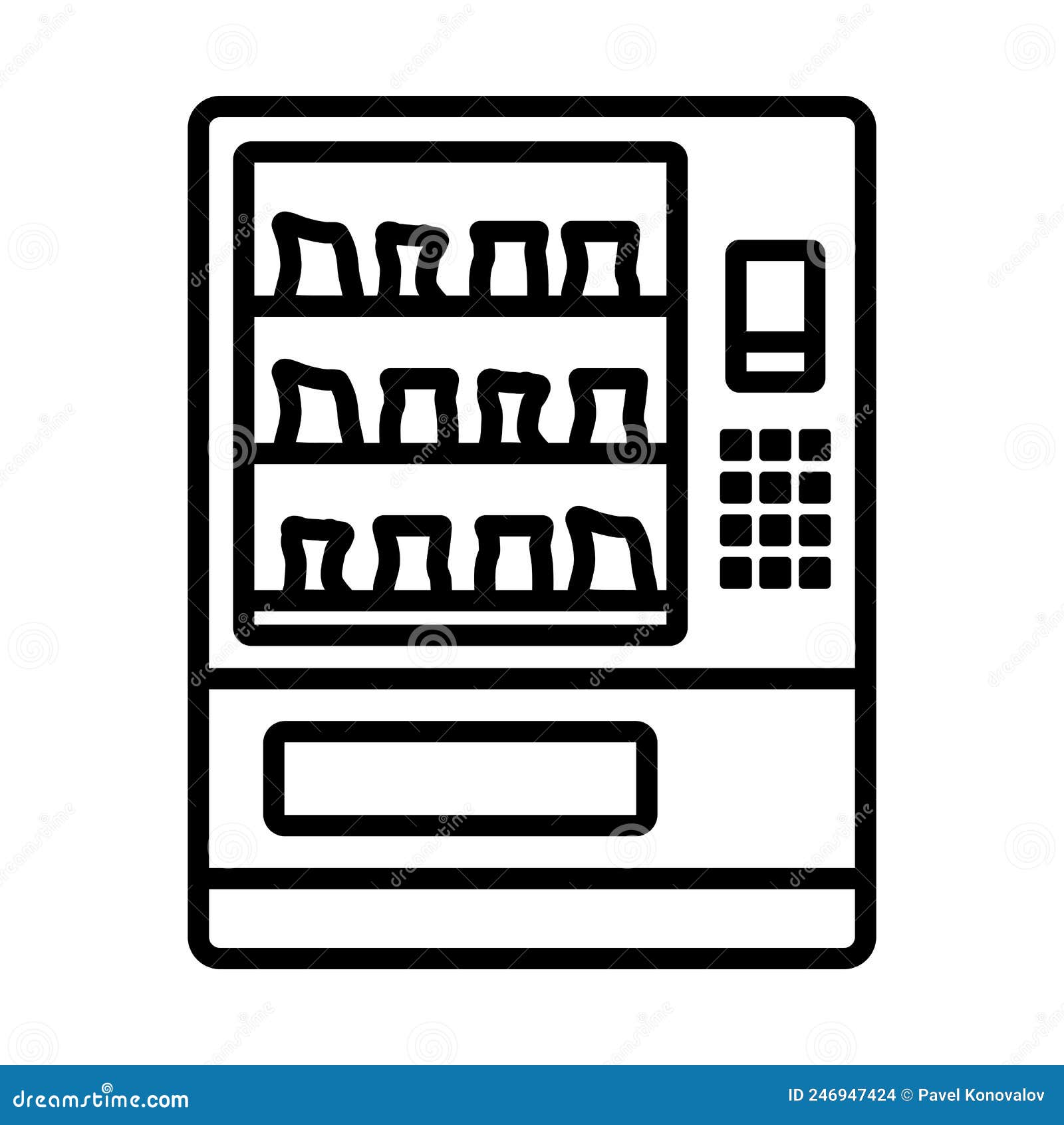 Icon of Food Selling Machine Stock Vector - Illustration of caticons ...