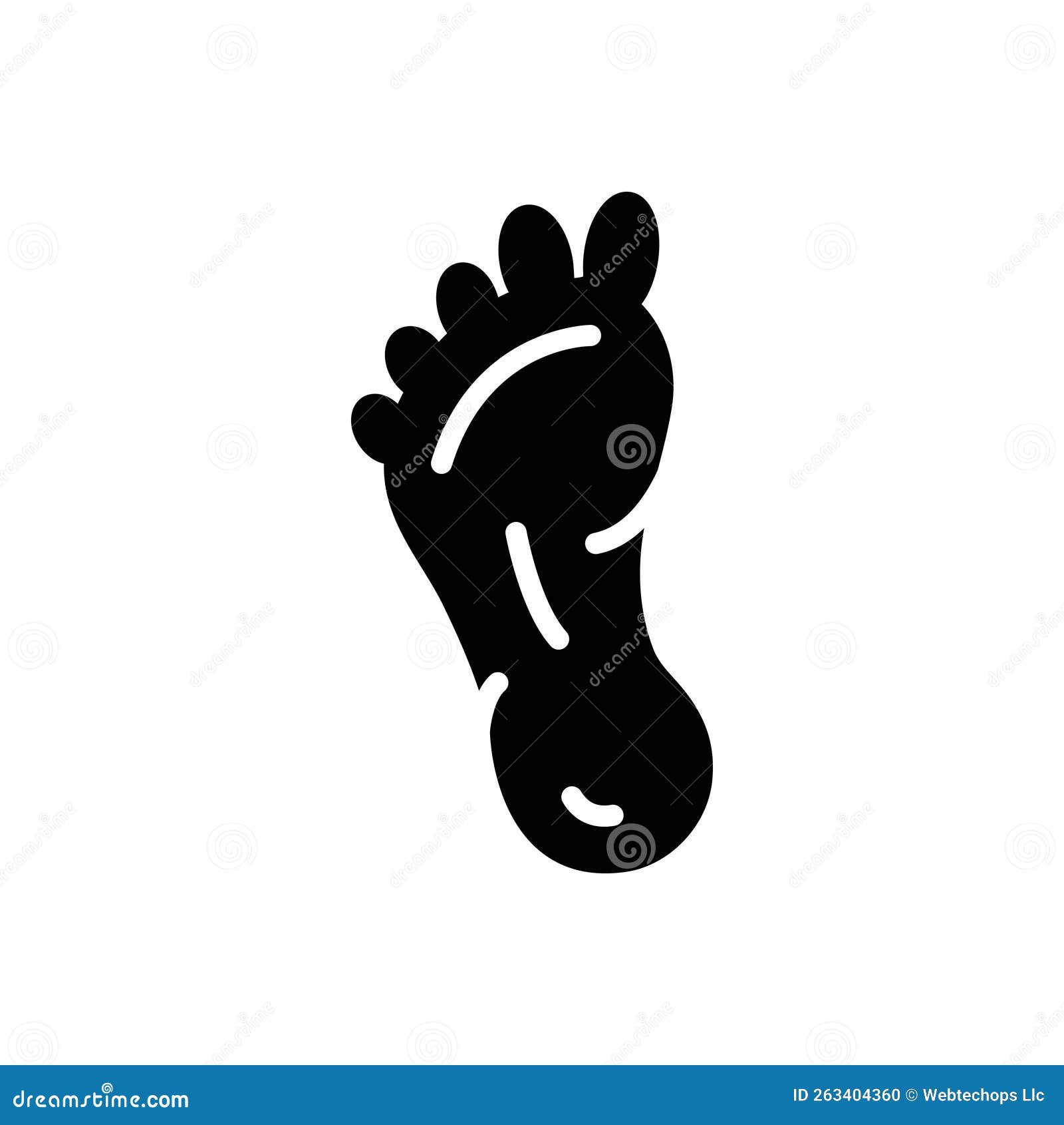 Black Solid Icon for Foot, Footstep and Leg Stock Vector - Illustration ...