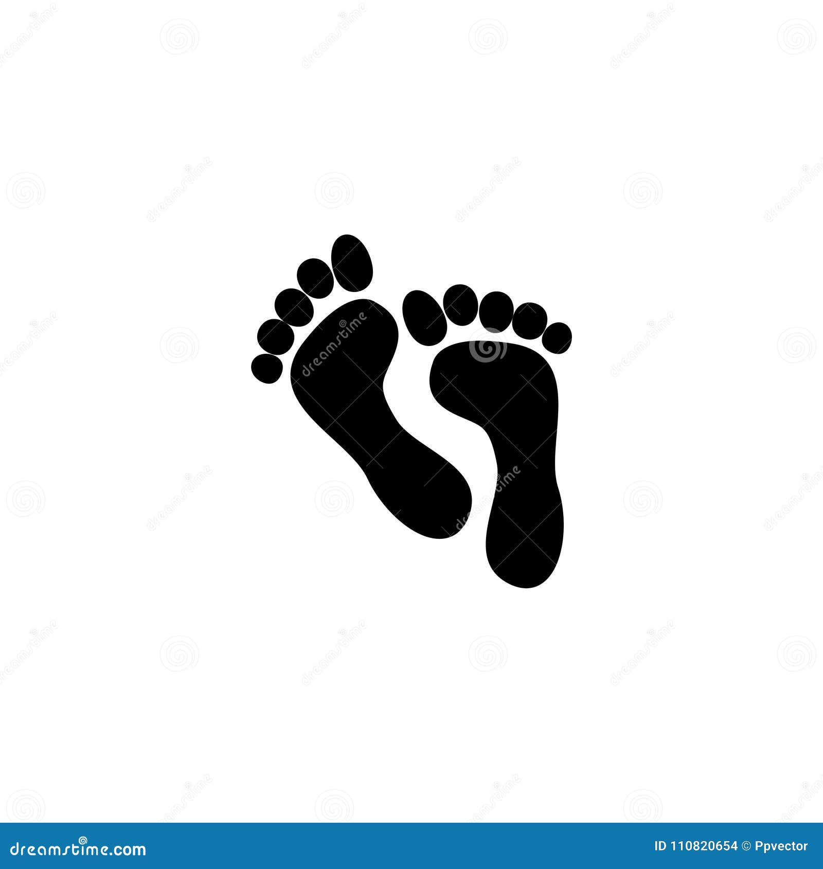 Icon. Foot stock vector. Illustration of person, design - 110820654