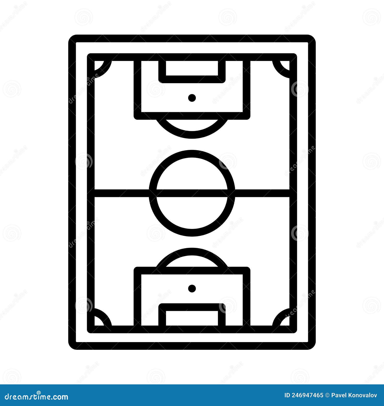 Icon of Football Field stock vector. Illustration of ground - 246947465
