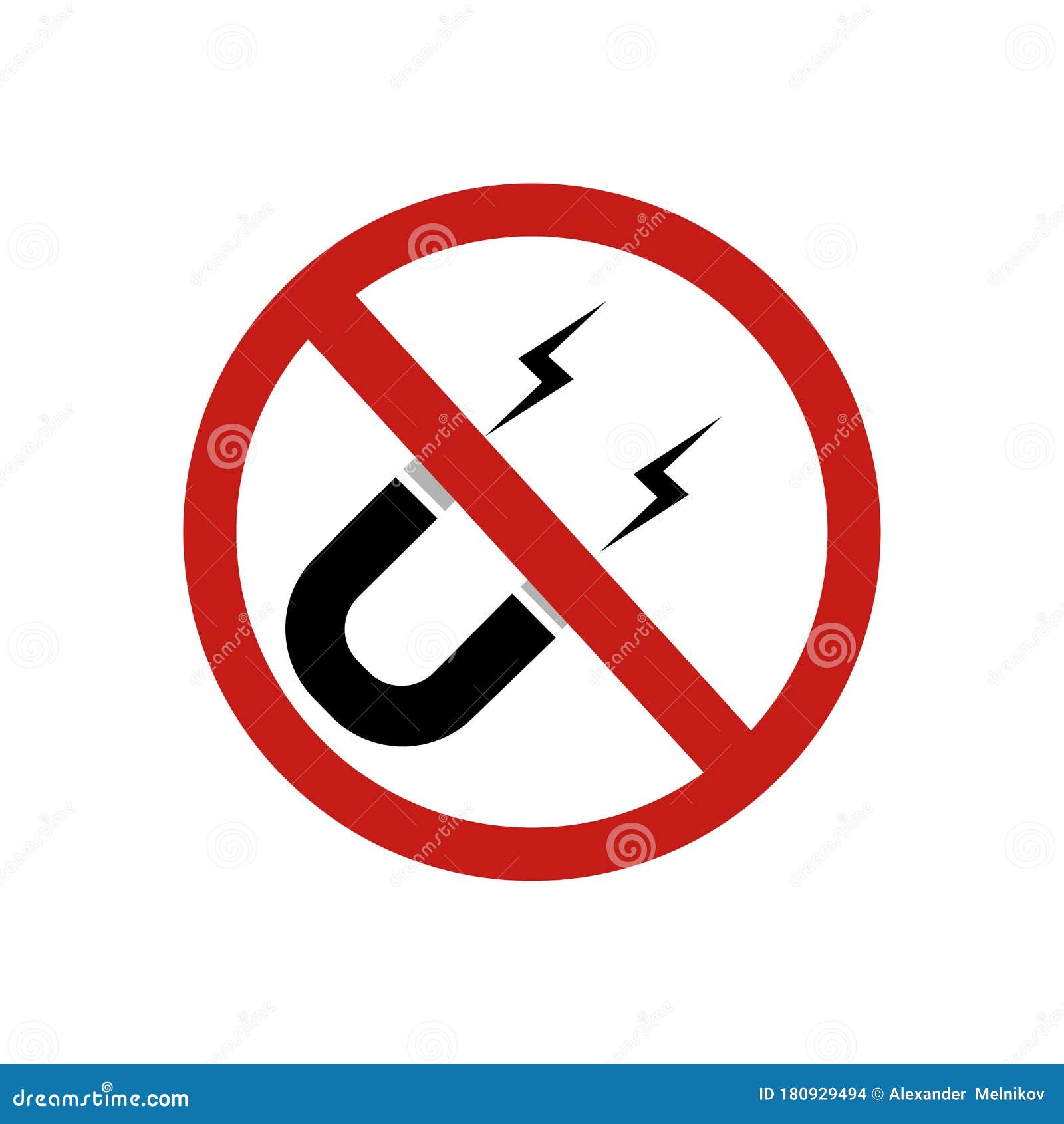 Icon Forbidden Magnet Sign. Vector Illustration Eps 10 Stock ...