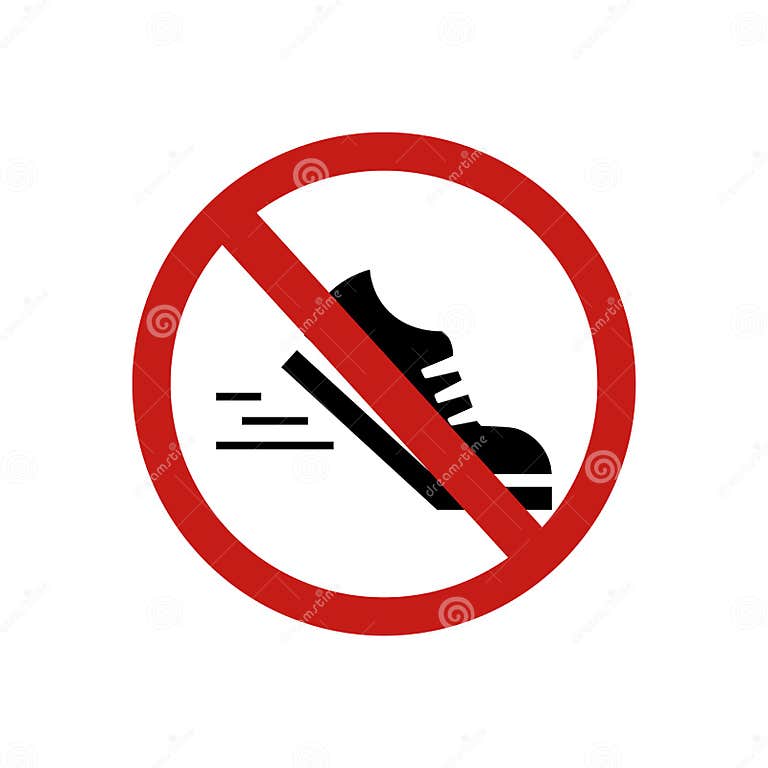 Icon Forbidden Run Sign. Vector Illustration Eps 10 Stock Illustration ...