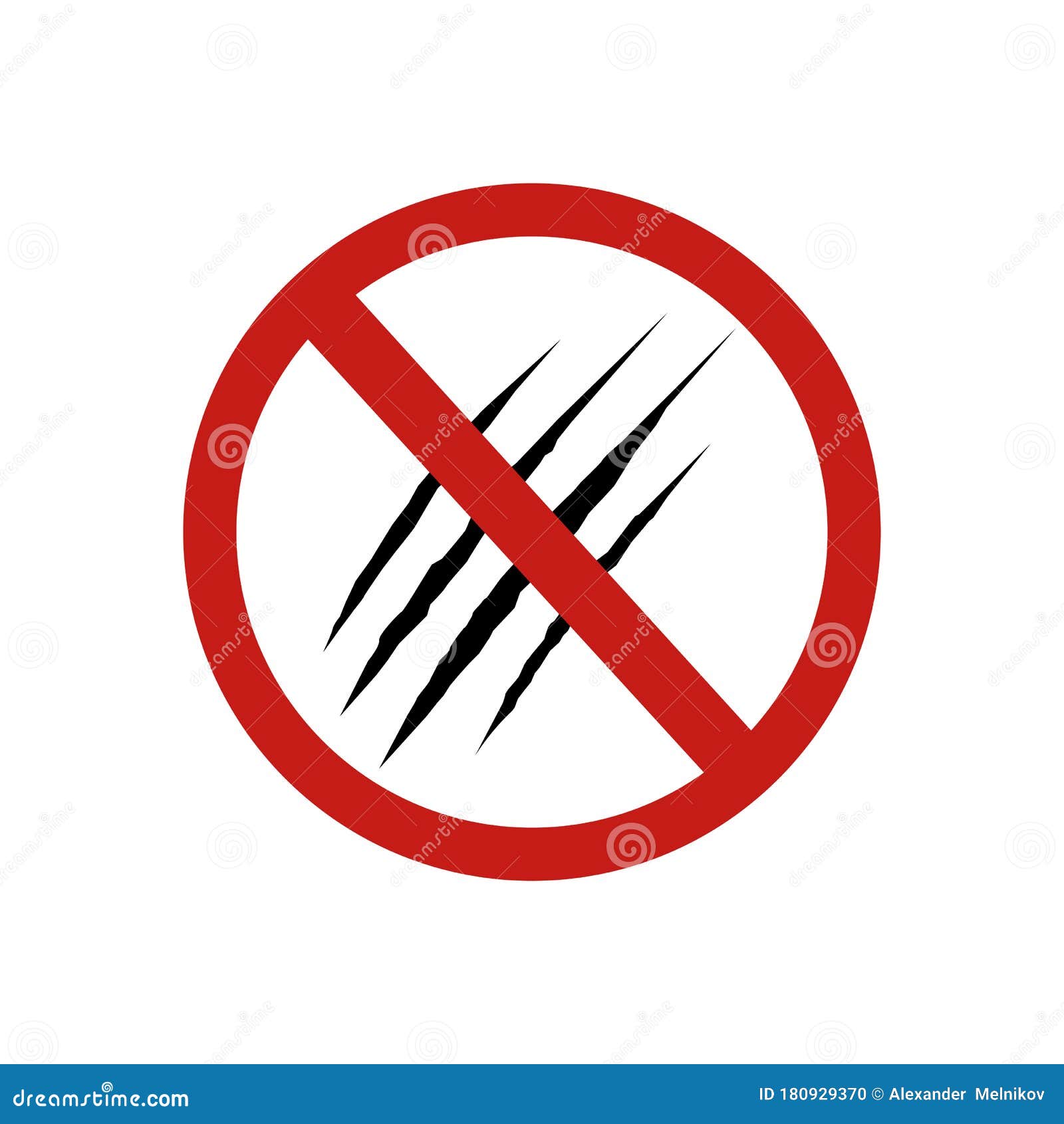 Icon Forbidden Scratch Sign. Vector Illustration Eps 10 Stock ...