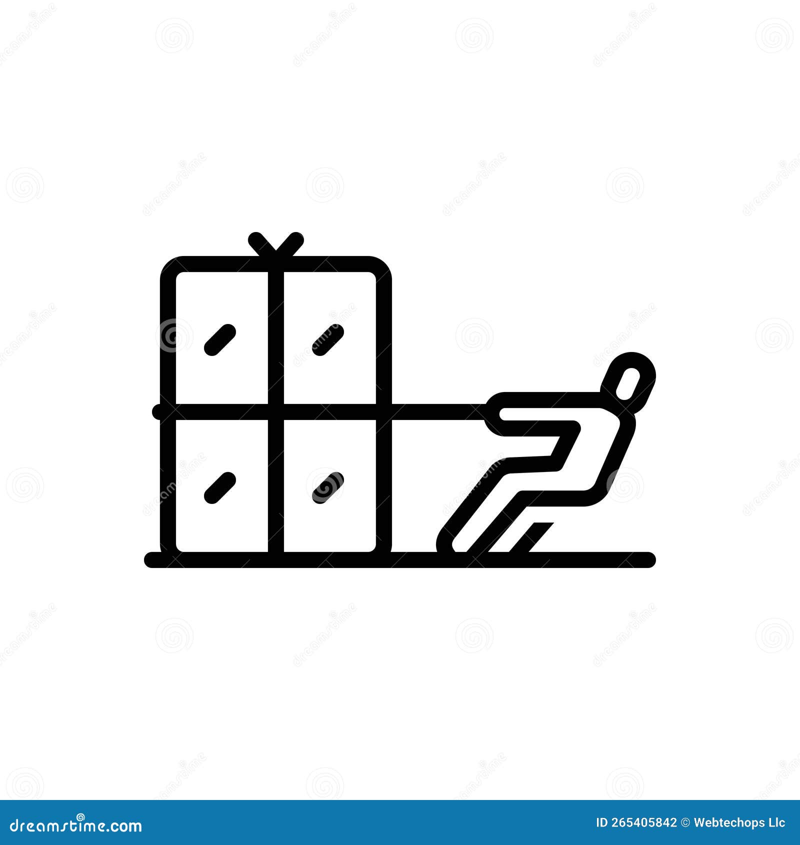 Black Line Icon for Force, Heavy and Pull Stock Vector - Illustration ...