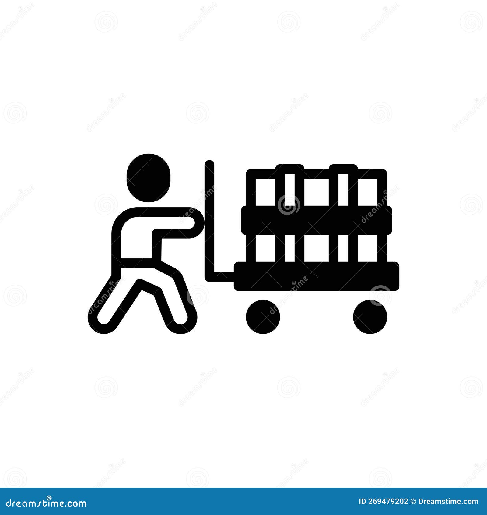 Black Solid Icon for Forces, Strength and Force Stock Vector ...