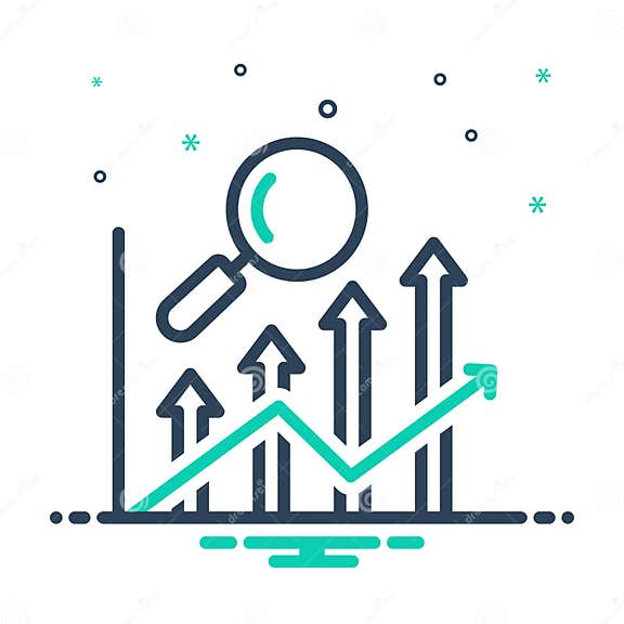 Mix Icon for Forecast, Analysis and Predict Stock Vector - Illustration ...