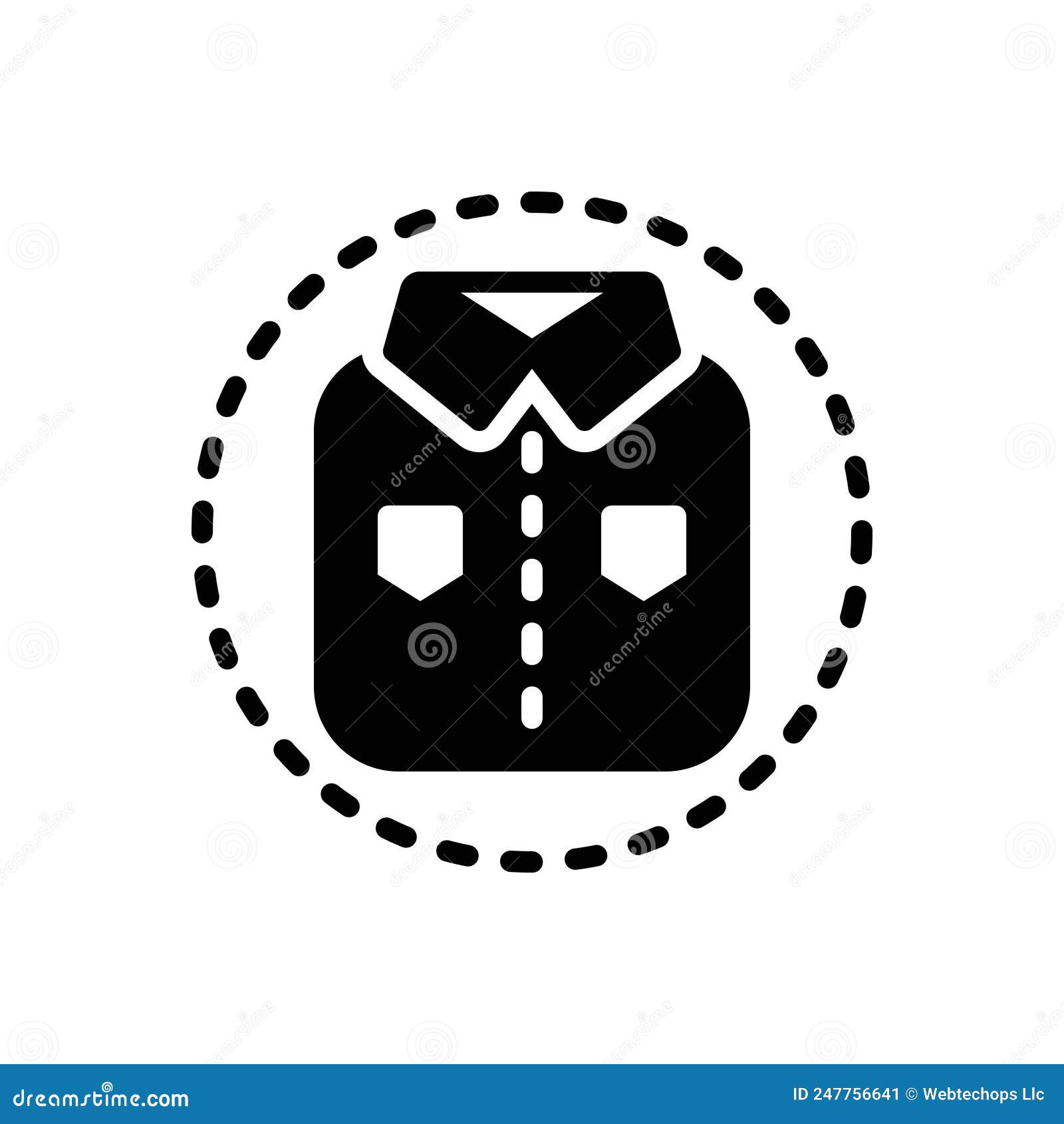 Black Solid Icon for Formal, Regular and Dress Stock Vector ...