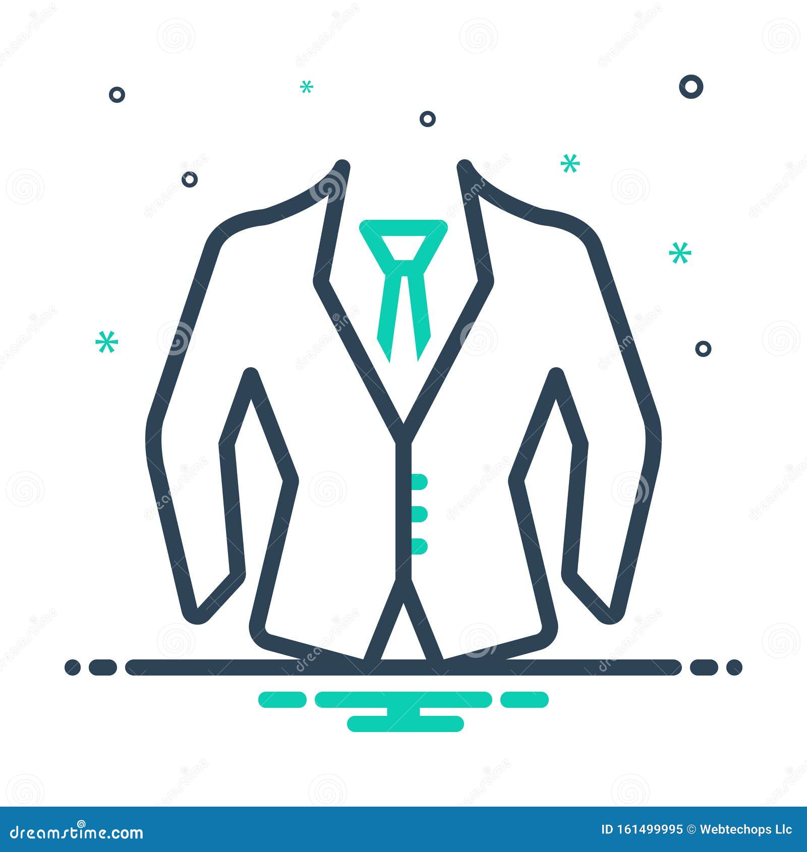 Mix Icon for Formal Wear, Uniform and Suit Stock Vector - Illustration ...