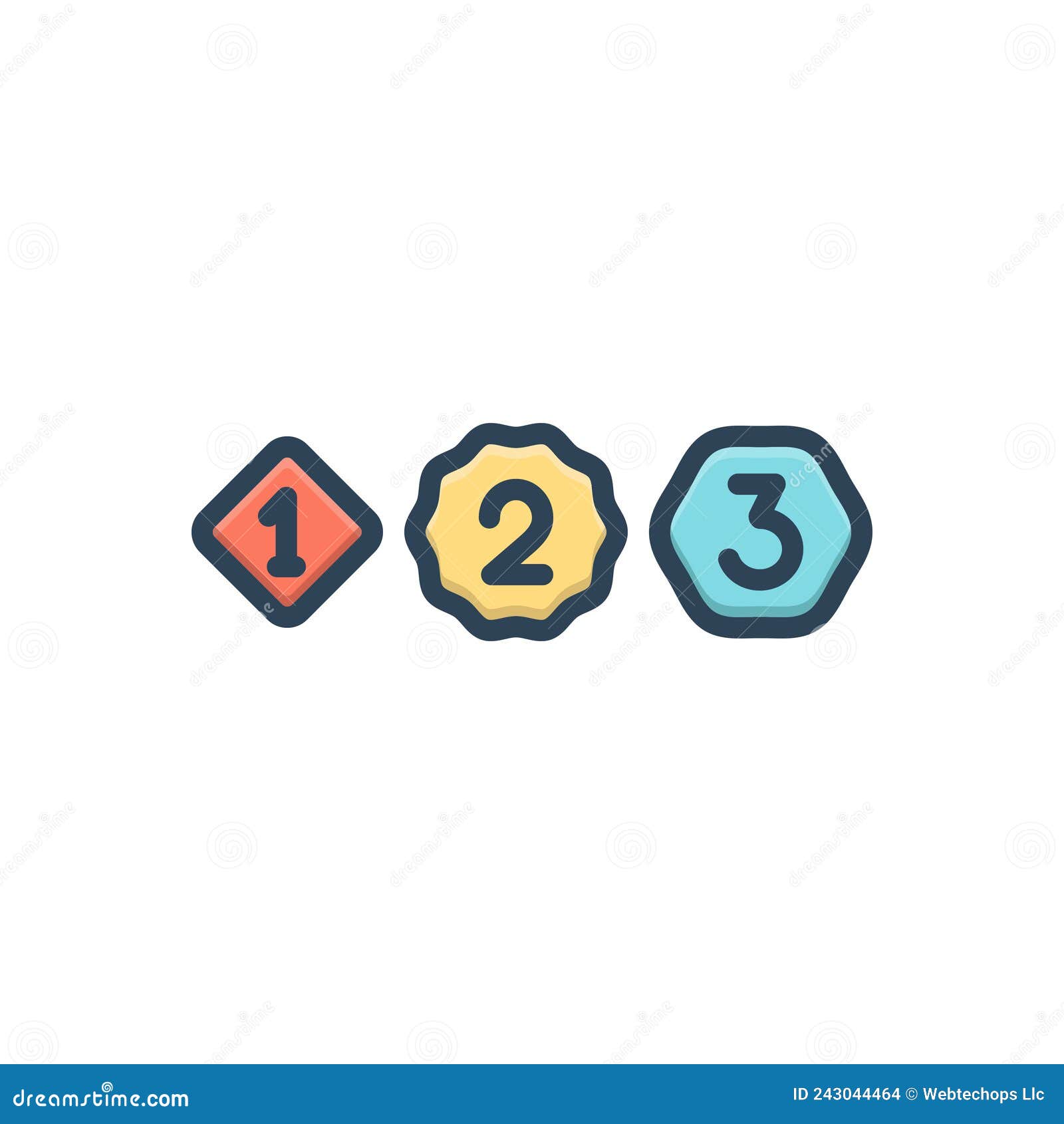 Color Illustration Icon for Former, One Time and Prior Stock ...