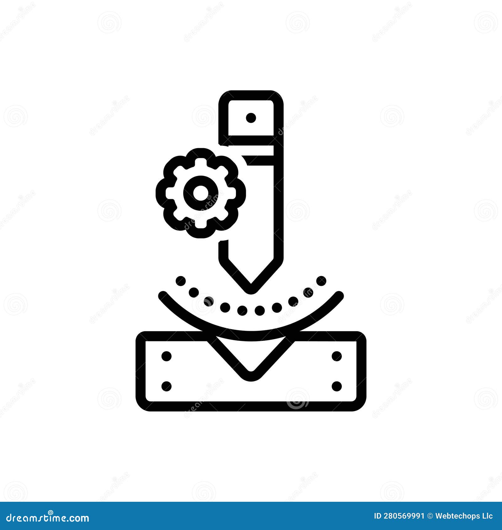 Black Line Icon for Forming, Composing and Metal Stock Vector ...