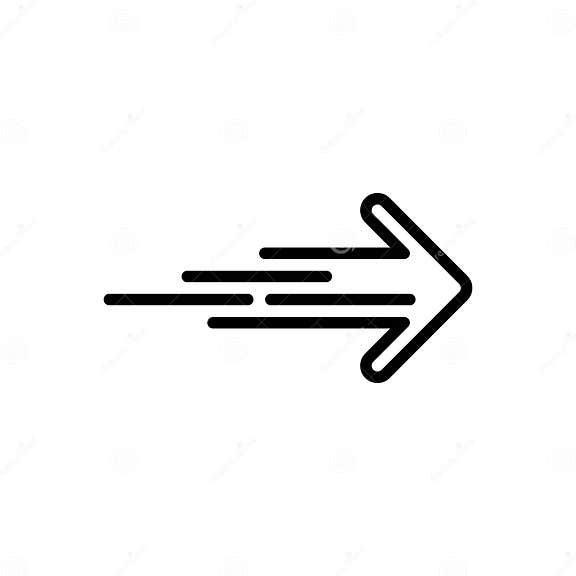 Black Line Icon for Forward, Forth and Farther Stock Vector ...