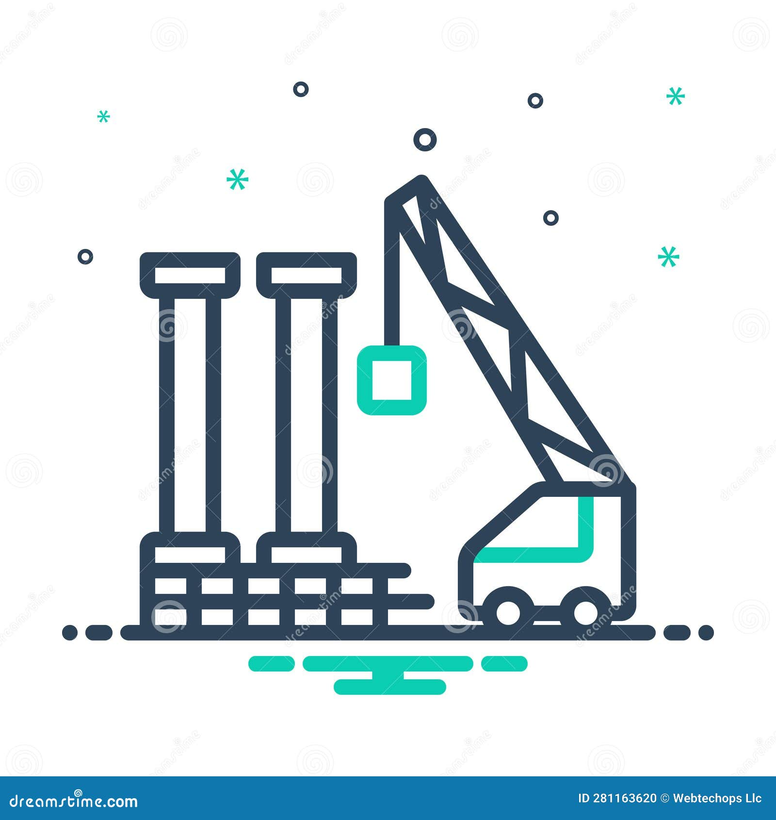 Mix Icon for Foundations, Groundwork and Construction Stock Vector ...