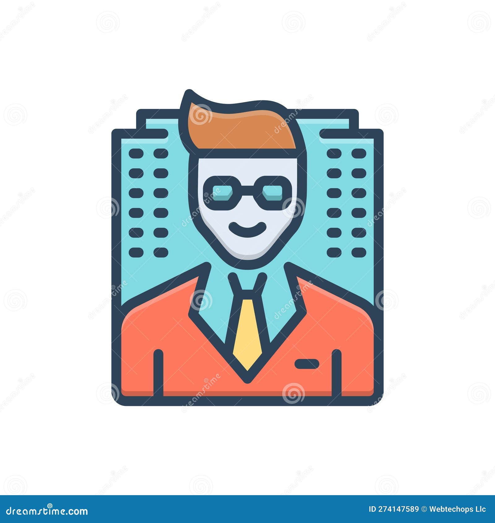 Color Illustration Icon for Founder, Promoter and Creator Stock ...