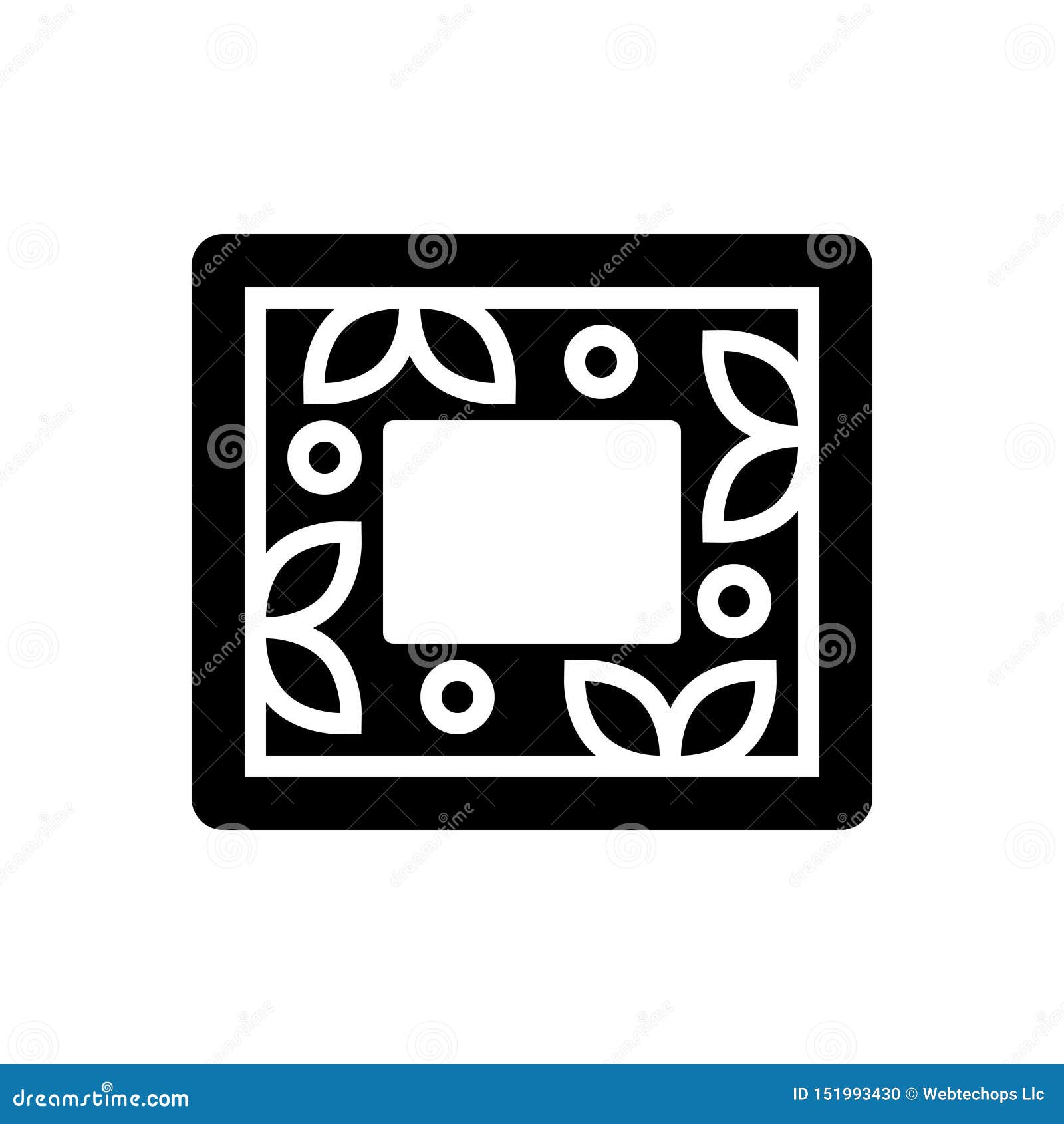 Black Solid Icon for Frame, Photo and Frames Stock Illustration ...