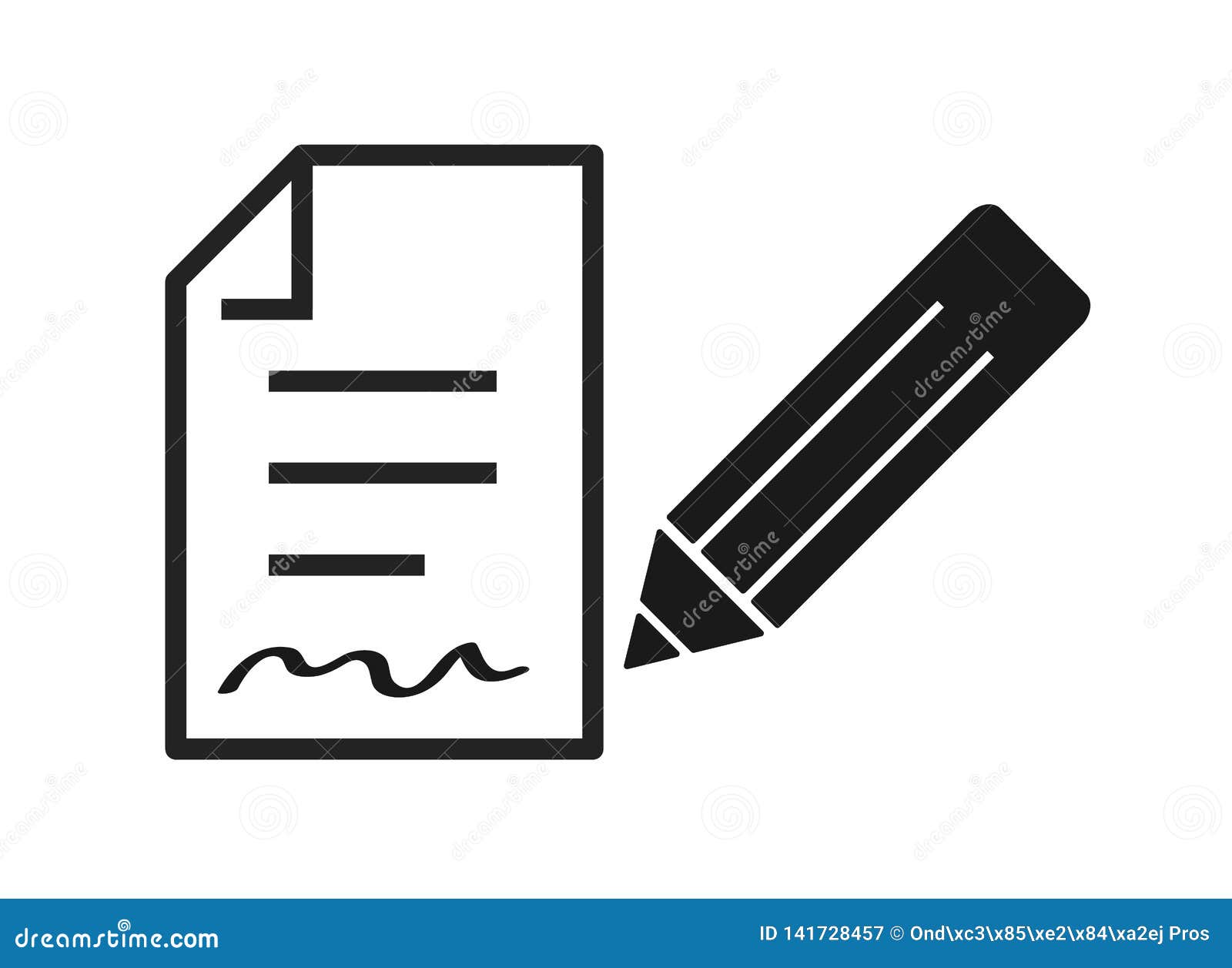 Paperwork Completed Vector Pictogram | CartoonDealer.com #104131692