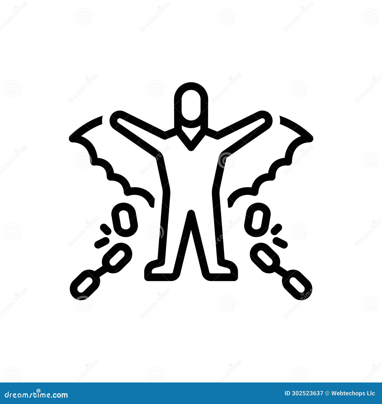 Black Line Icon for Freedom, Independence and Liberty Stock Vector ...