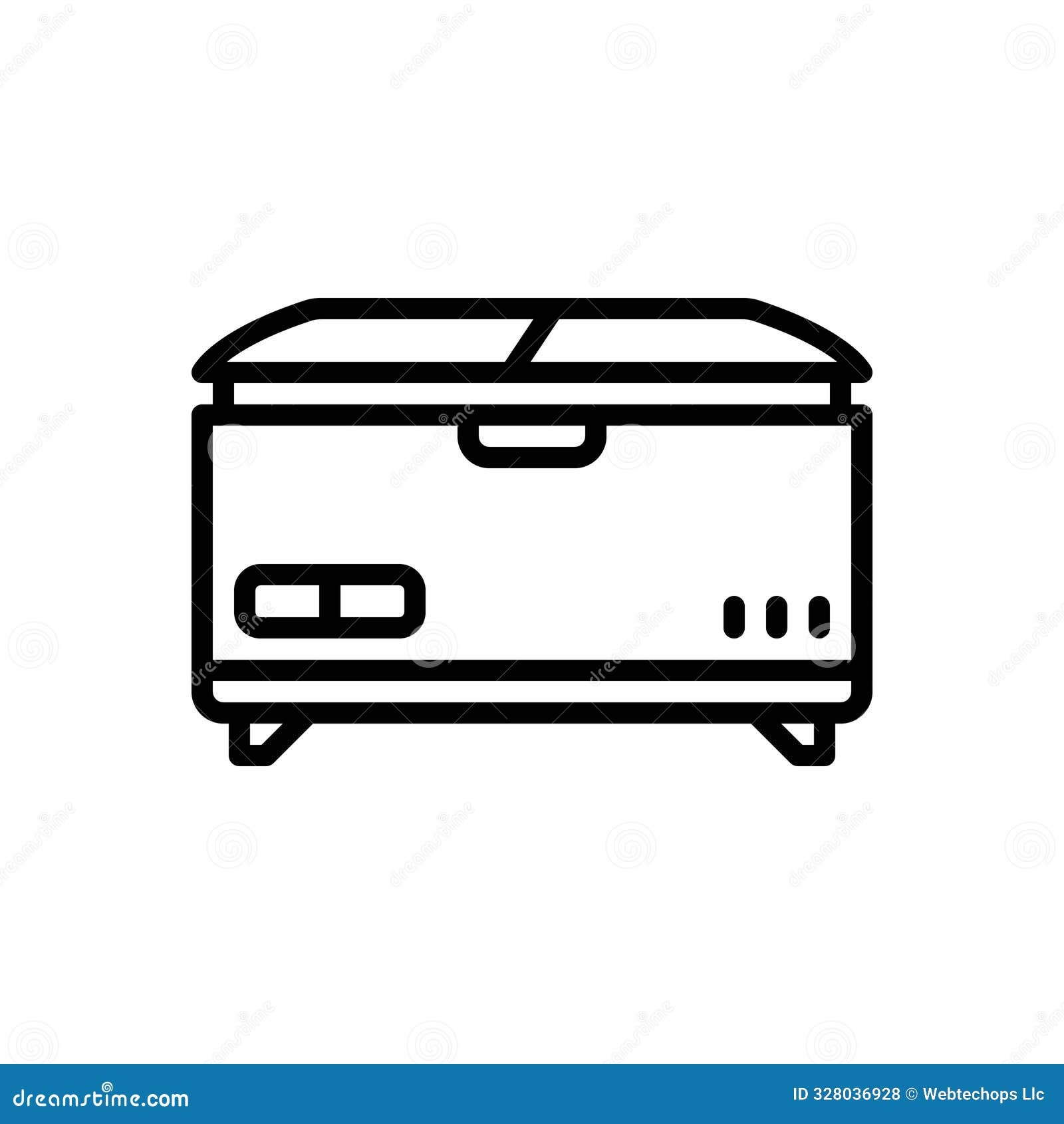 Freezer Chest On White Background. 3d Render Image Royalty-Free Stock ...