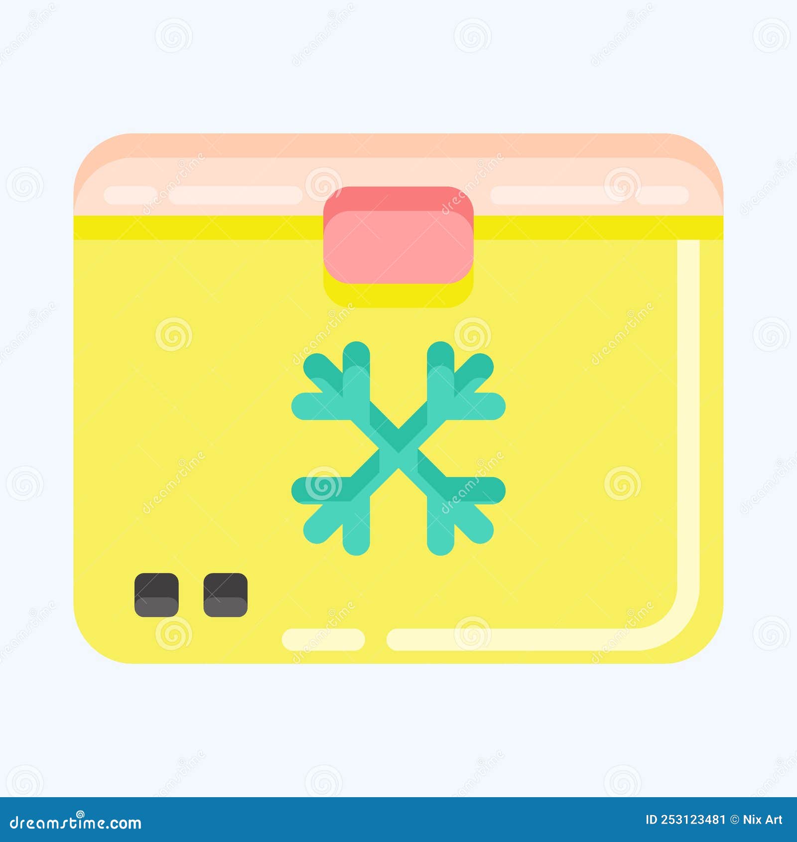 Icon Freezer. Suitable for Kitchen Appliances Symbol. Flat Style ...