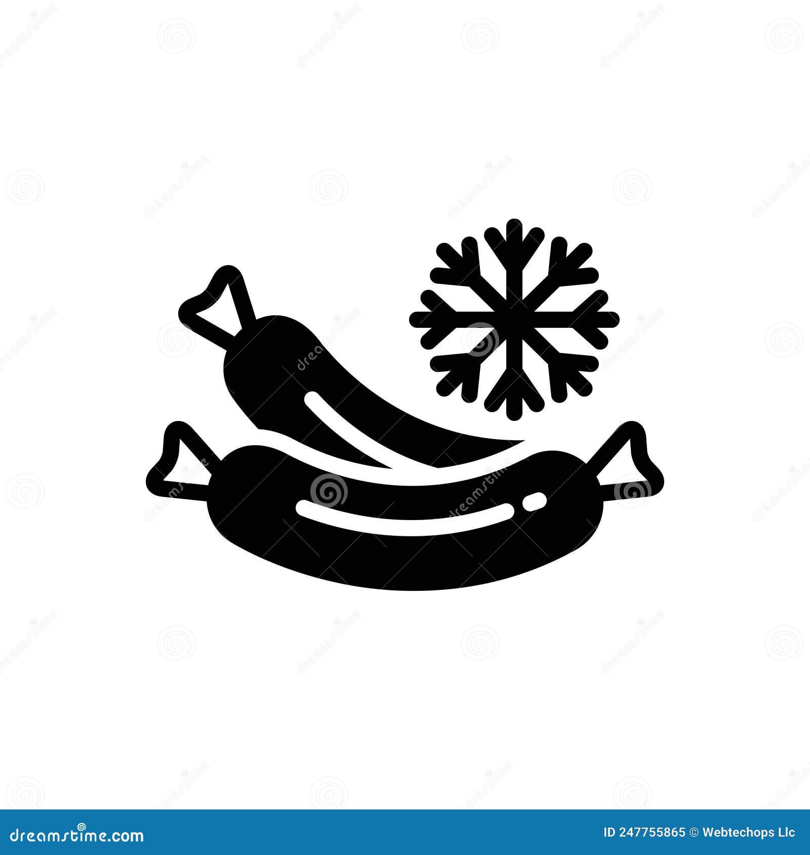Black Solid Icon for Frozen, Compacted and Cold Stock Vector ...